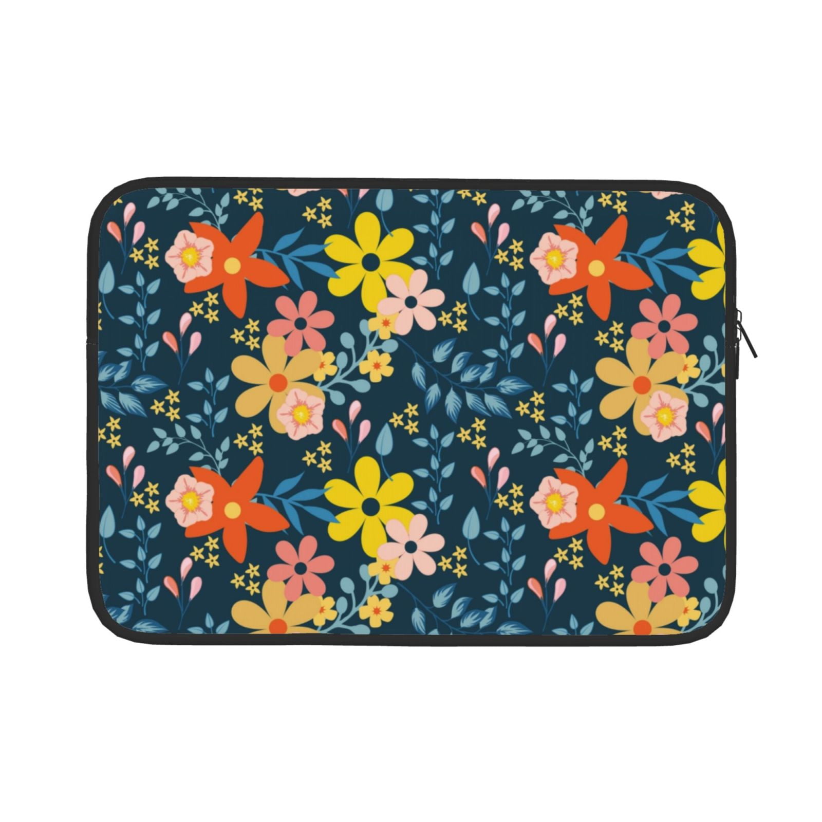 Pofeuu Blue Floral Print Laptop Carrying Case,13-15-Inch Laptop and ...