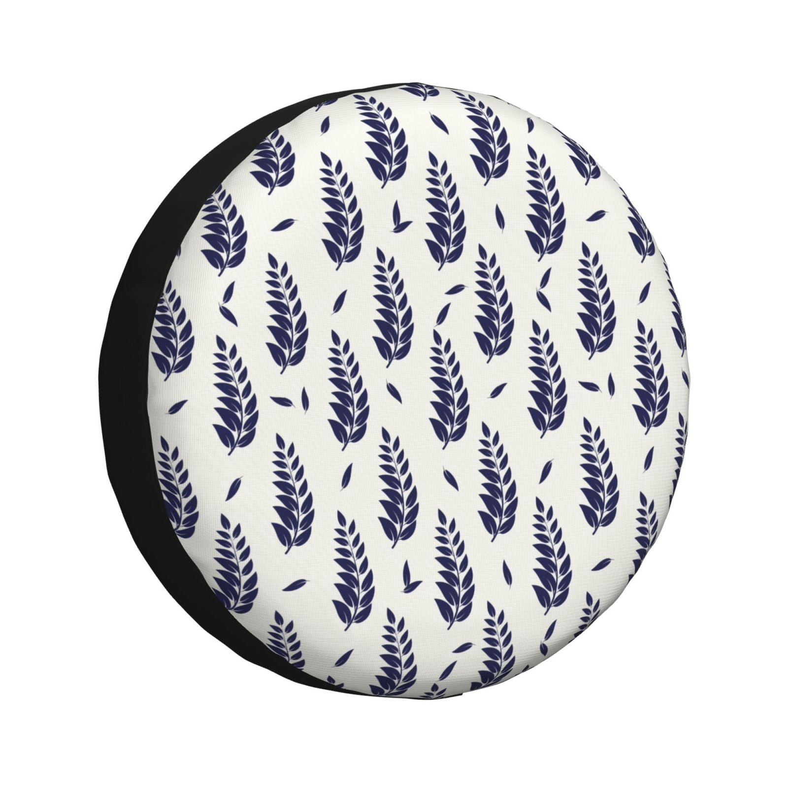 Pofeuu Blue Leaves Print Spare Tire Wheel Cover for Car Truck SUV ...