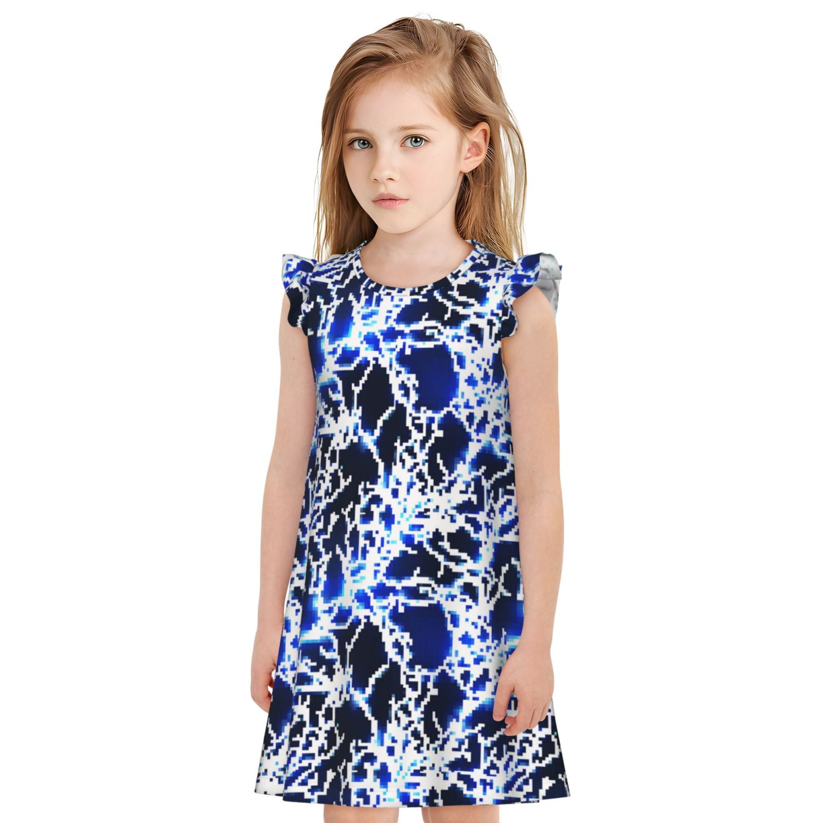 Pofeuu Blue Lightning2 Print Girls Nightgowns, Nightgown Princess ...