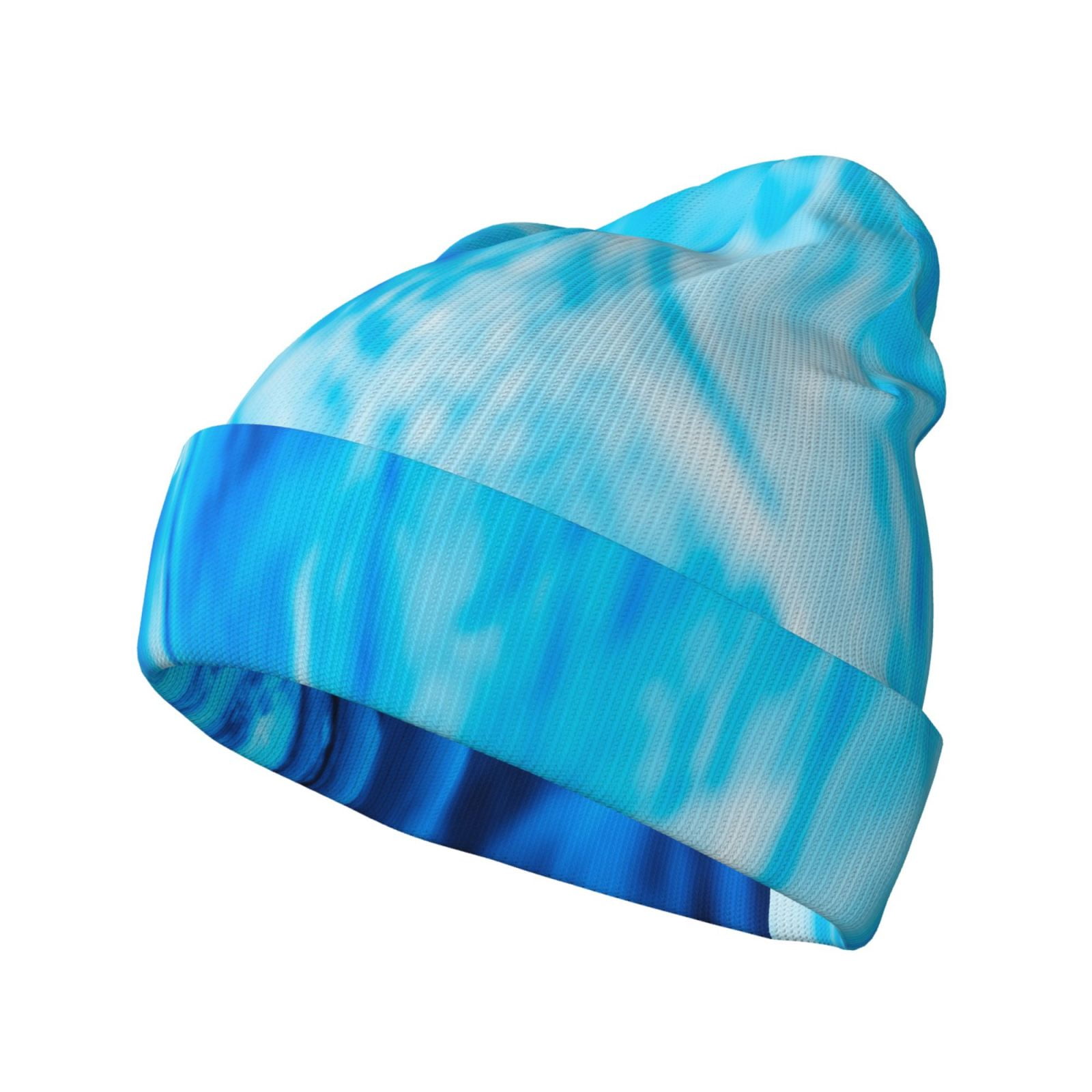 Pofeuu Blue Shell Print Beanie Hat for Men Women Knit Winter Hat Warm ...