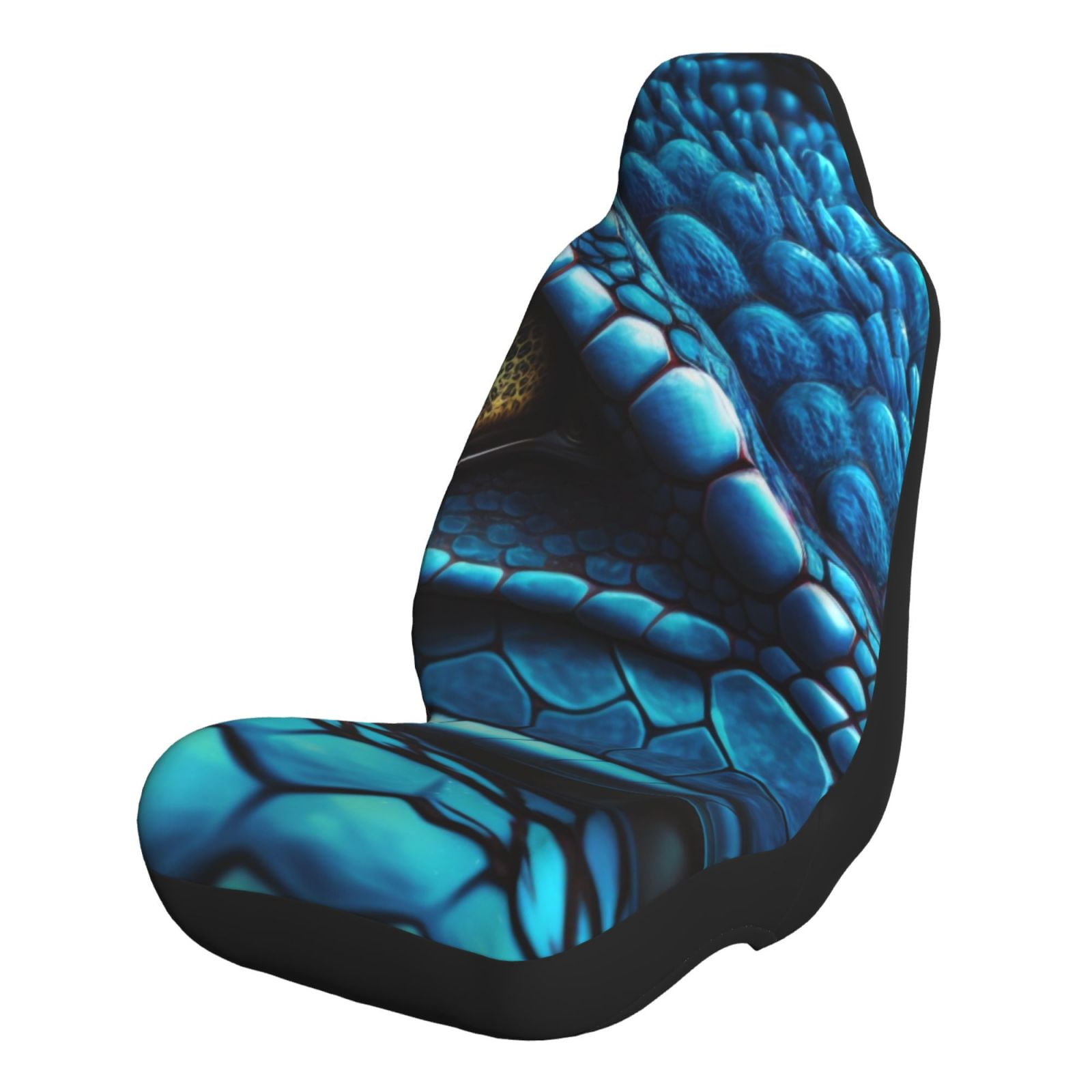 Pofeuu Blue Viper Snake Closeup Face Print Automotive Car Seat Covers ...