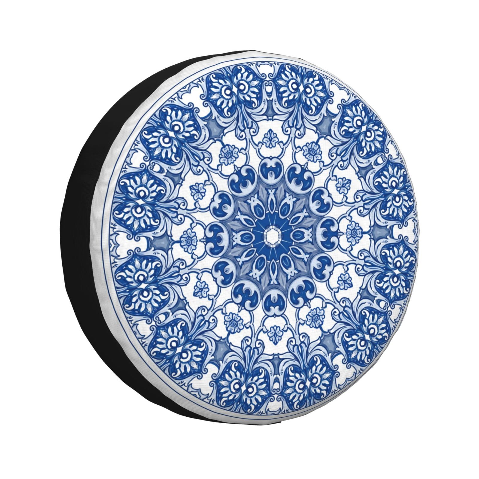 Pofeuu Blue Watercolor Print Spare Tire Wheel Cover for Car Truck SUV ...