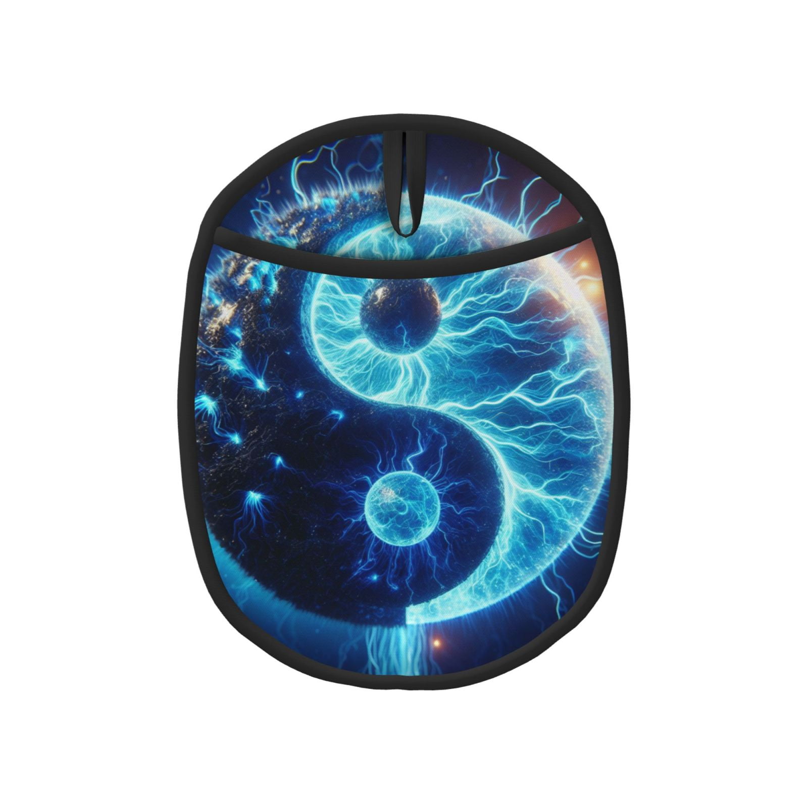 Pofeuu Blue Yin And Yang Print Silicone Pot Mat Mitten With Hanging ...