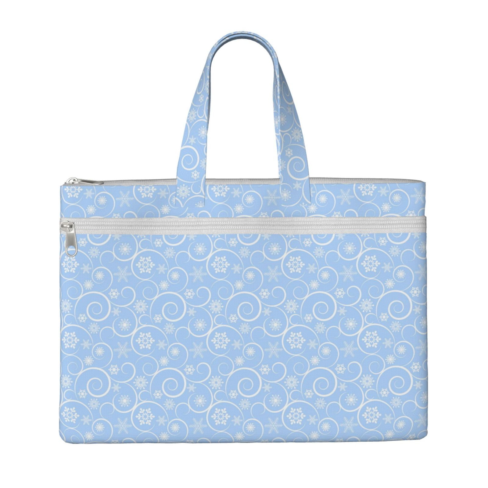 Pofeuu Blue snowflakes elegant Print Laptop Bag Carrying - Computer Bag ...