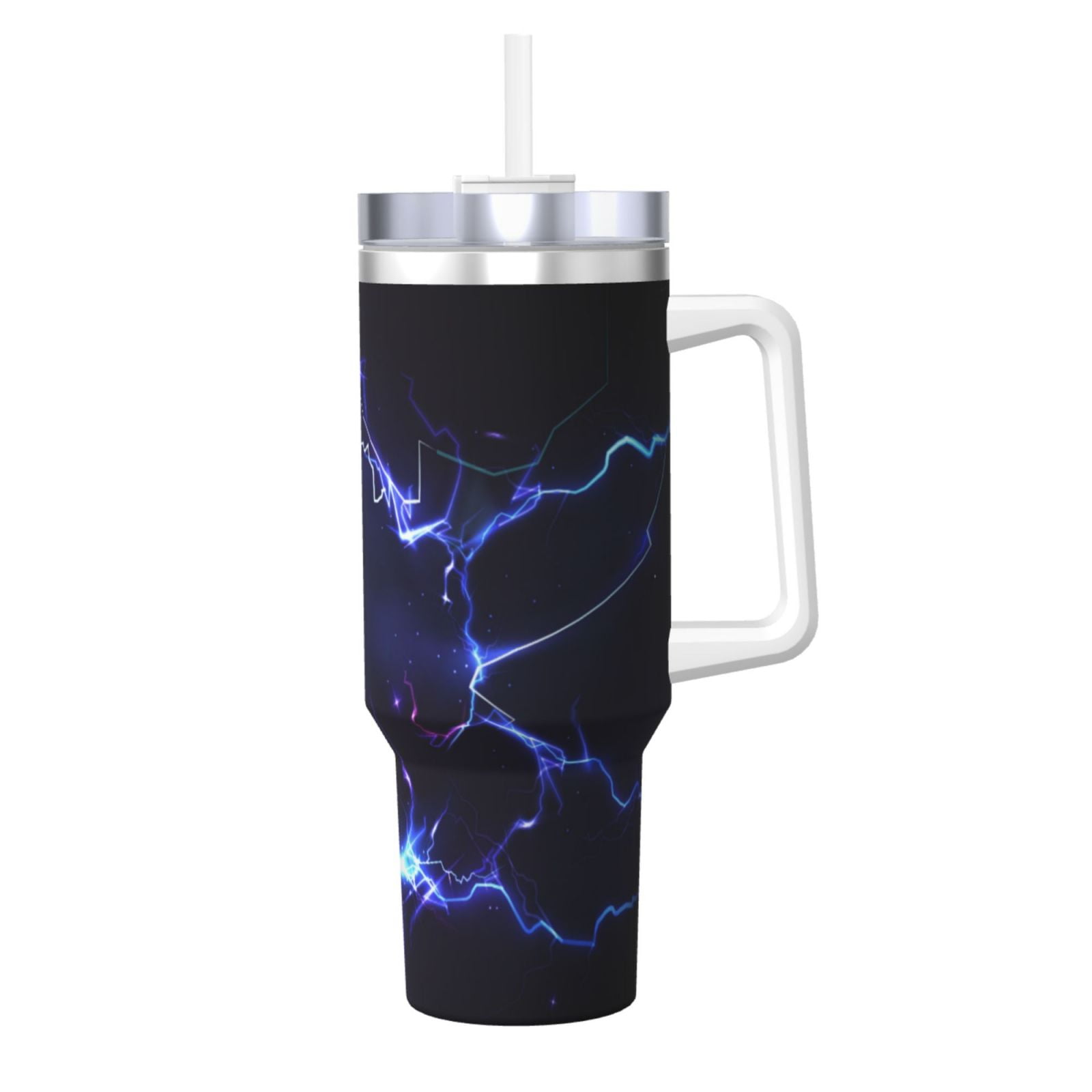 Pofeuu Blue thunder bolt light Print 40oz Ice Bully With Handle And ...