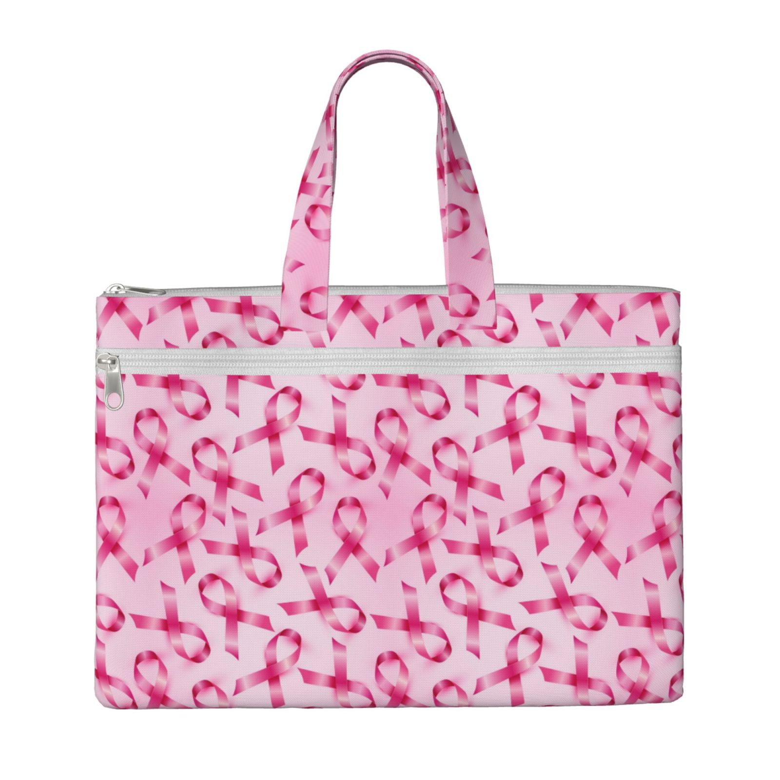 Pofeuu Breast Cancer Ribbons Awareness Print Laptop Bag Carrying ...
