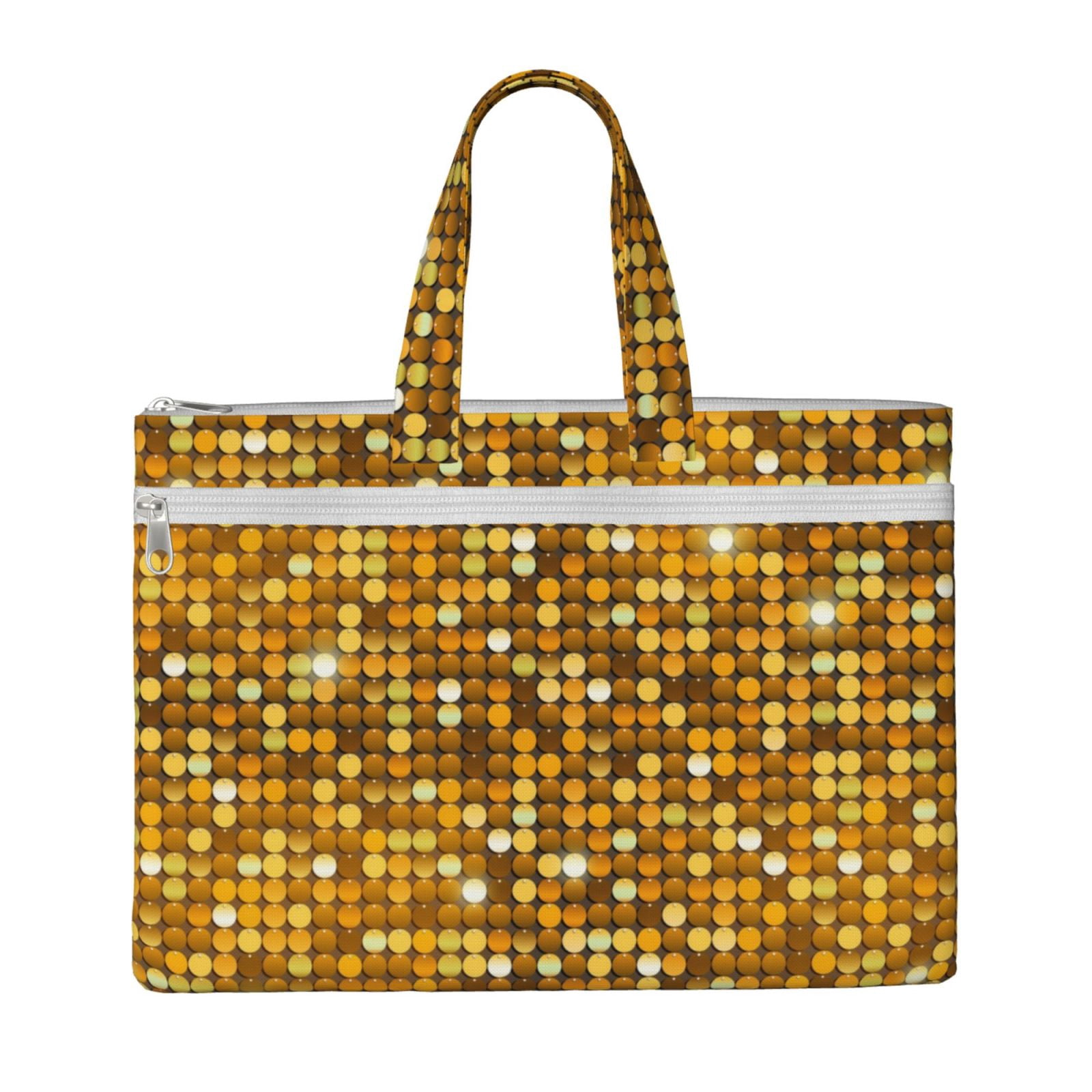 Pofeuu Bright Shiny Golden Print Laptop Bag Carrying - Computer Bag ...