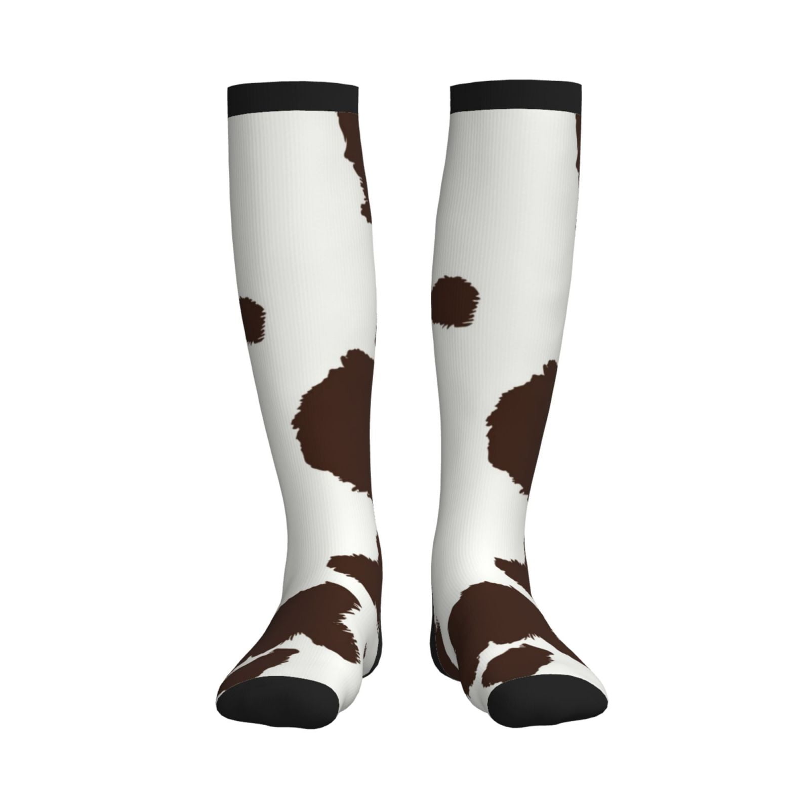 Pofeuu Brown Cow Print Compression Socks for Women & Men Circulation ...
