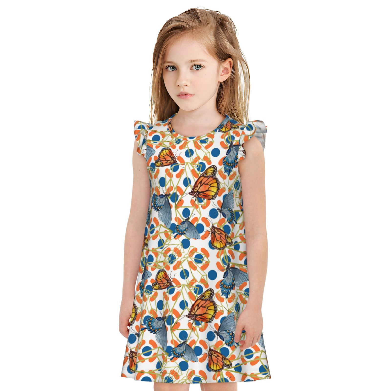 Pofeuu Butterflies Wild Insect Print Girls Nightgowns, Nightgown ...