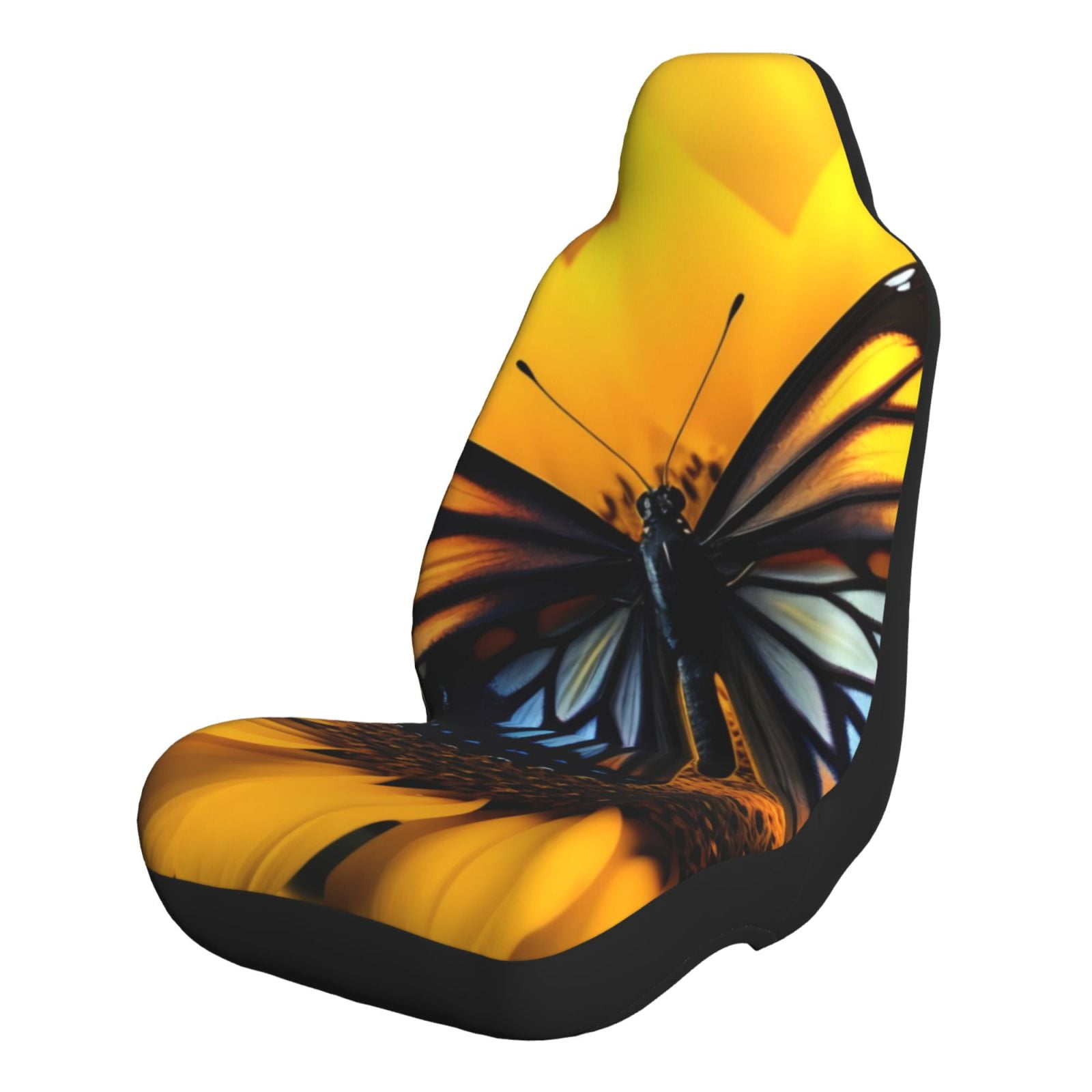 Pofeuu Butterfly On Sunflower Print Automotive Car Seat Covers Flat ...