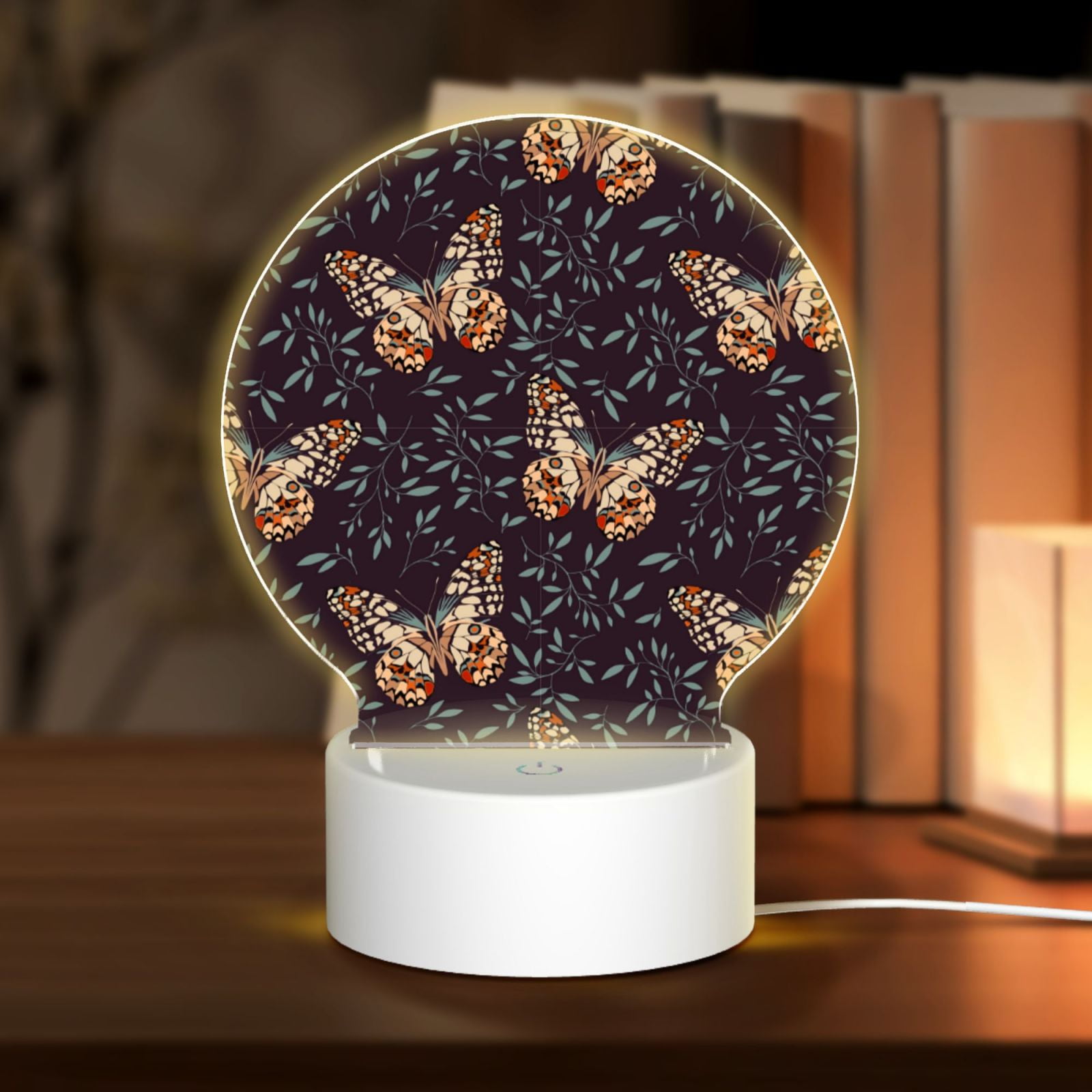 Pofeuu Butterfly1 Print LED Christmas Night Light Lamp Base Gift DIY 3D ...