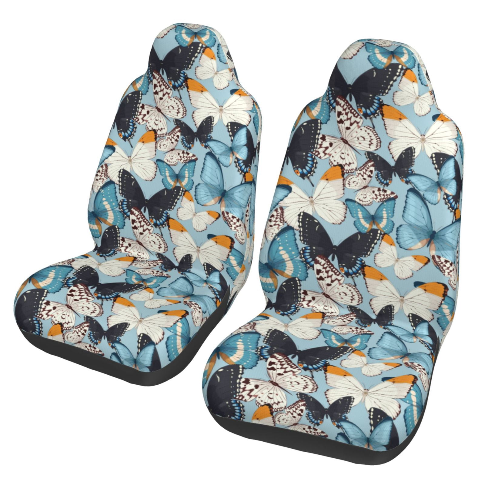 Pofeuu Butterflys Print Automotive Car Seat Covers Flat Cloth Full Set ...