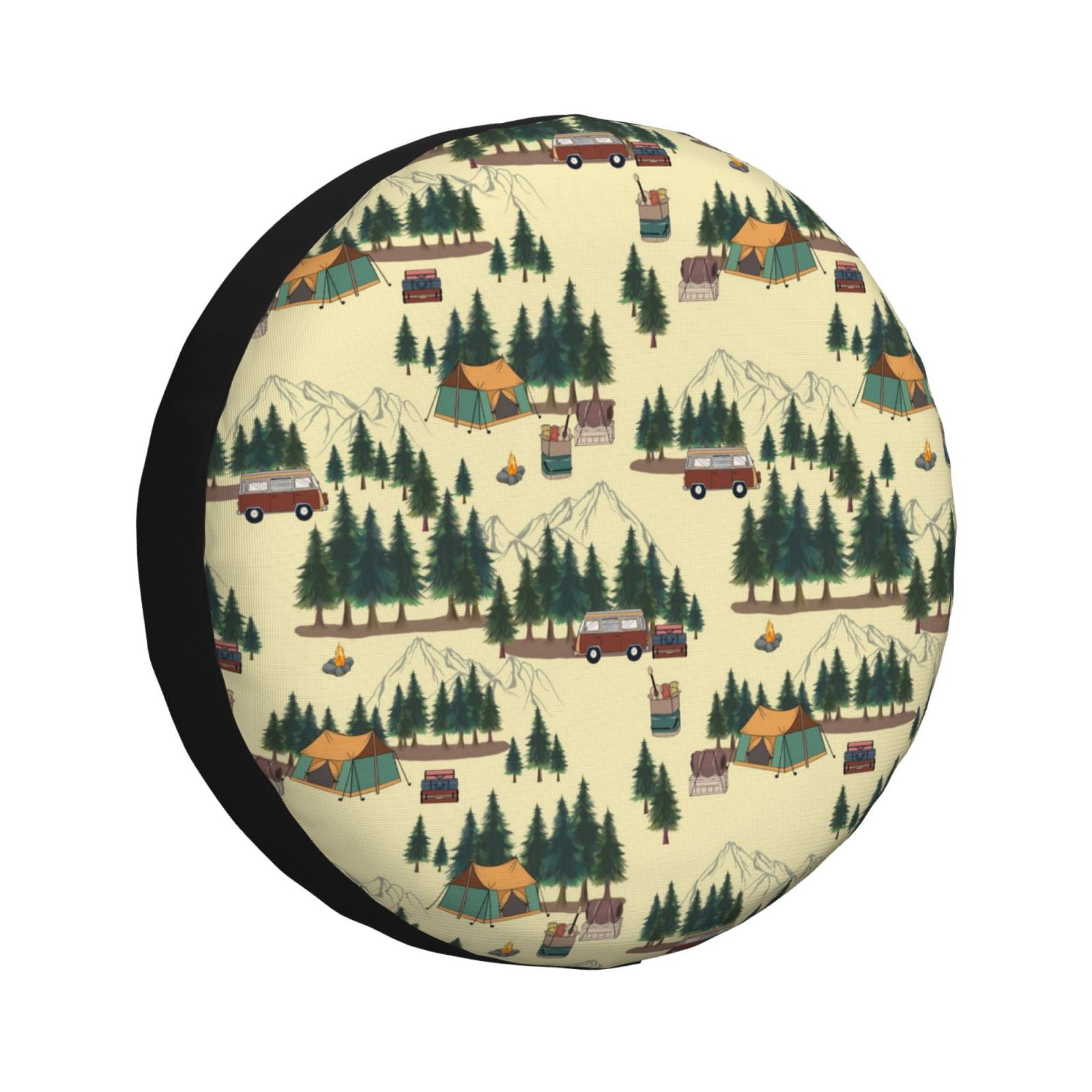 Pofeuu Camping Caravan 1 Print Spare Tire Wheel Cover for Car Truck SUV ...