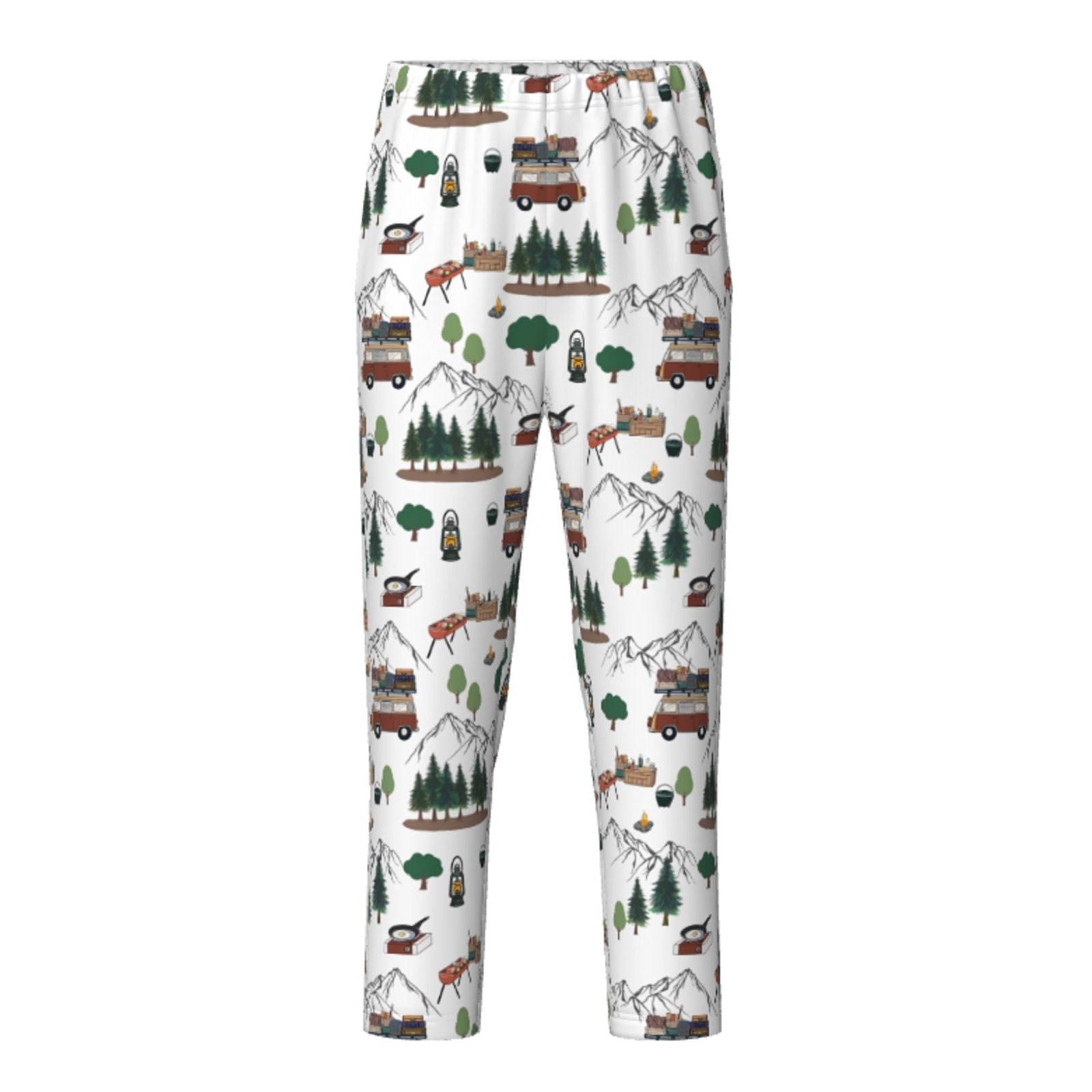 Pofeuu Camping Caravan 2 Print Teenagers' Pajama Pants, Soft Lounge ...