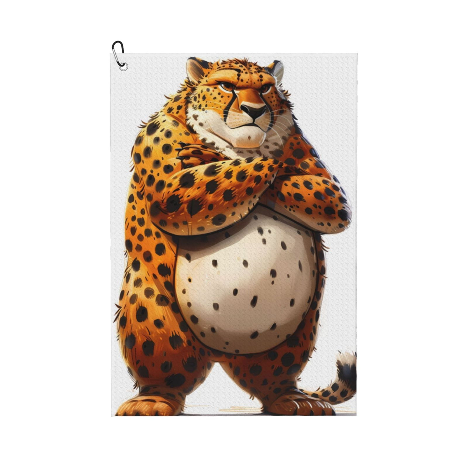 Pofeuu Cartoon Cheetah With Attitude Print Premium Golf Towel with ...