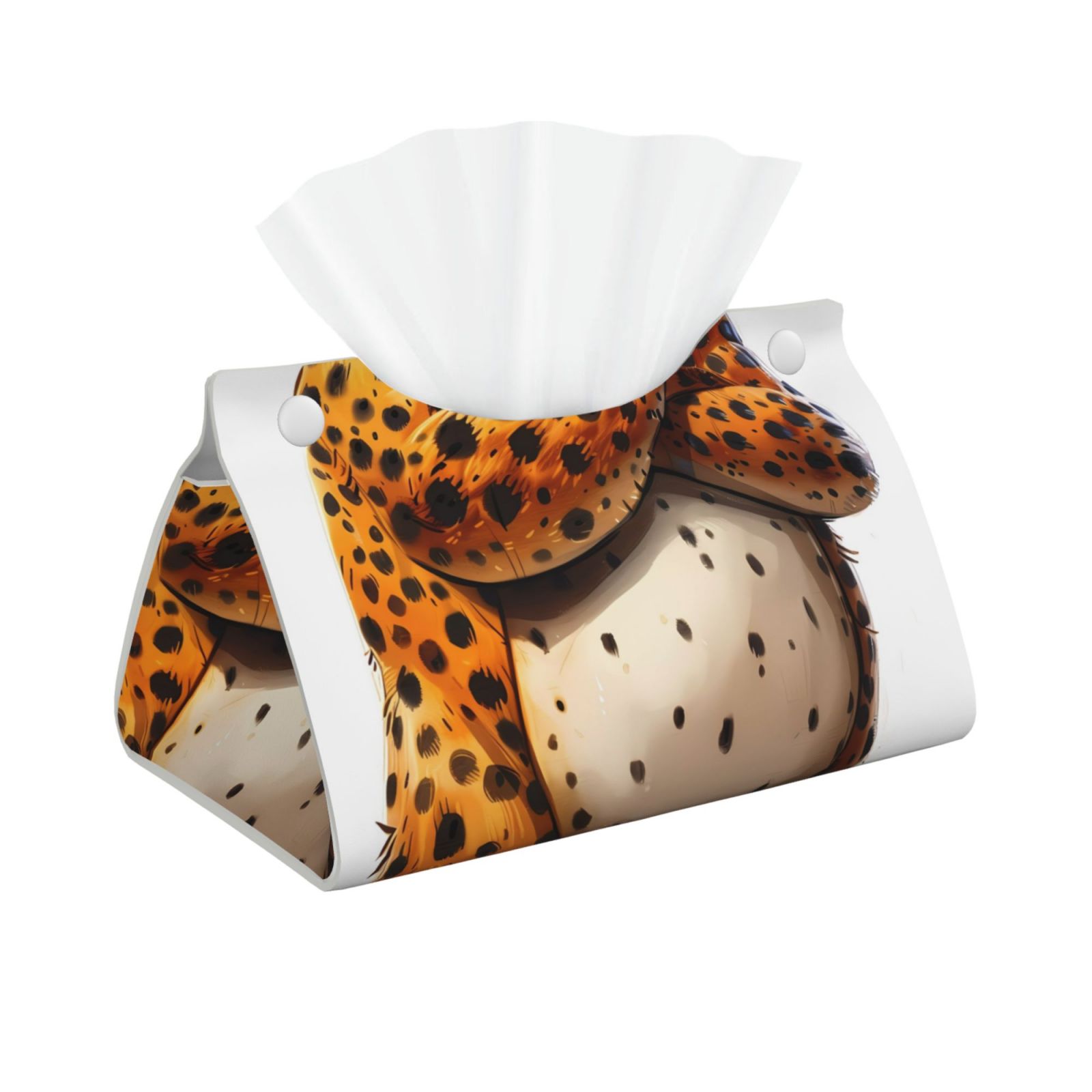 Pofeuu Cartoon Cheetah With Attitude Print Tissue Box Cover, Modern ...