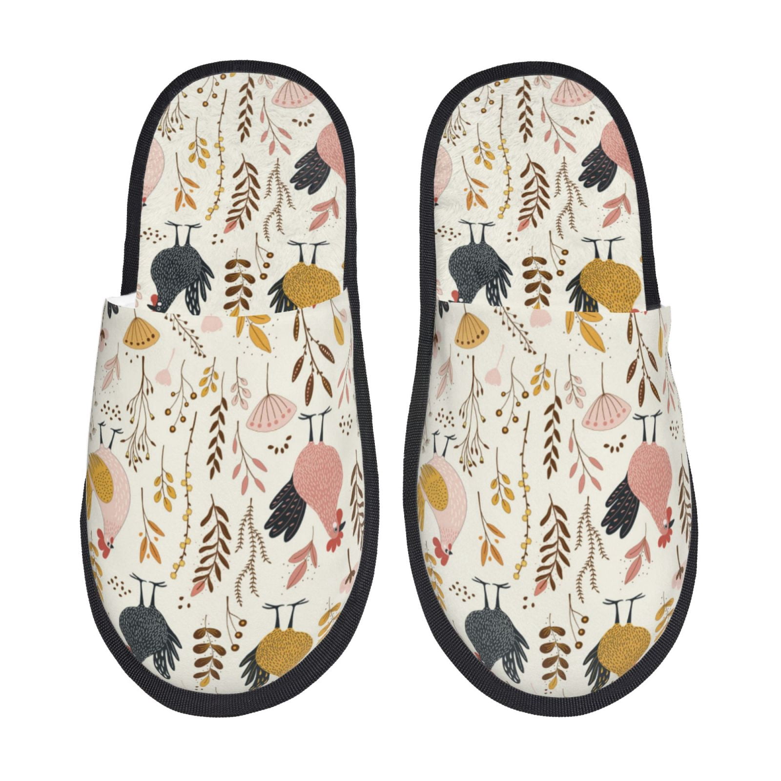 Pofeuu Cartoon Chickens Print EVA Fuzzy House super light Slippers ...