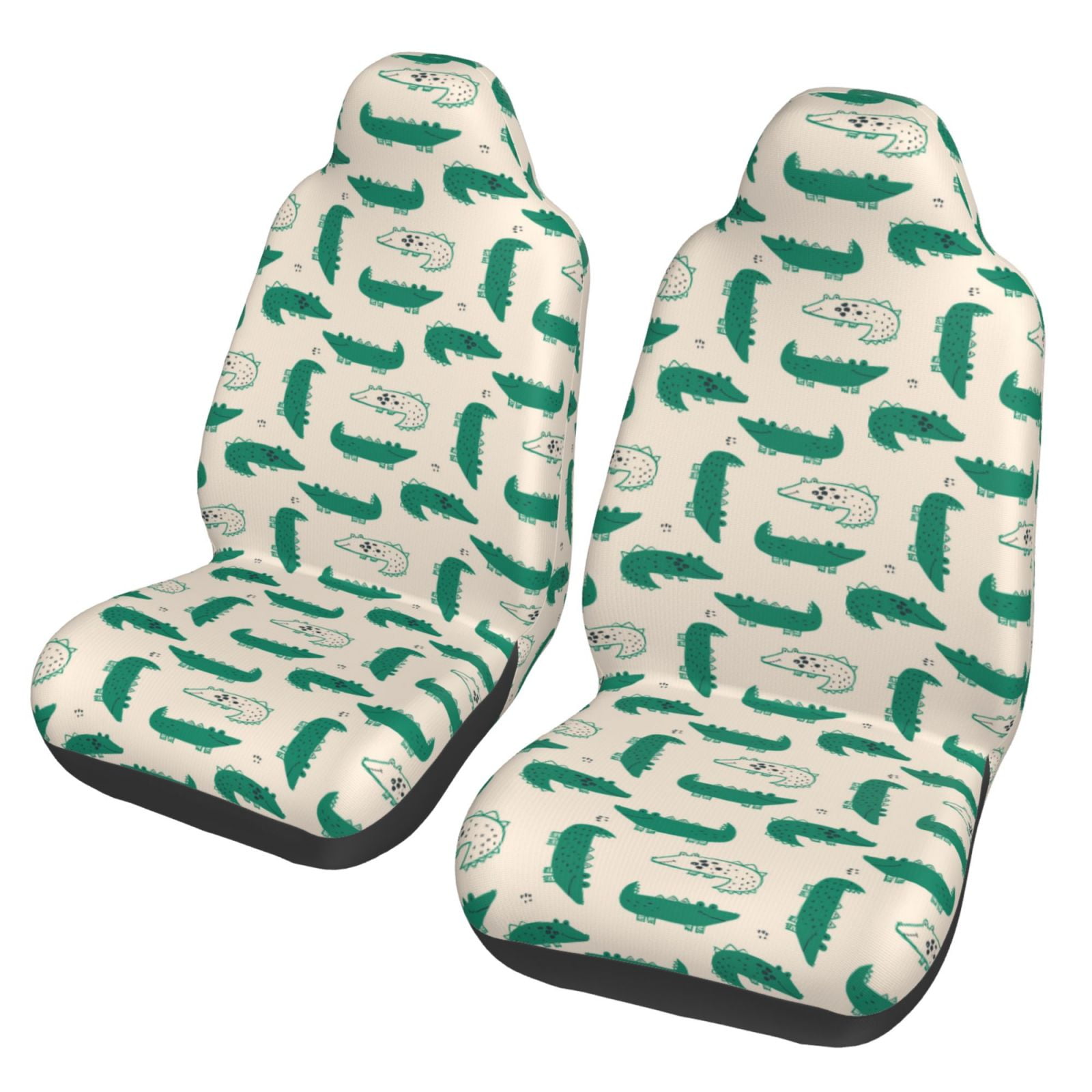 Pofeuu Cartoon Crocodile Print Automotive Car Seat Covers Flat Cloth ...