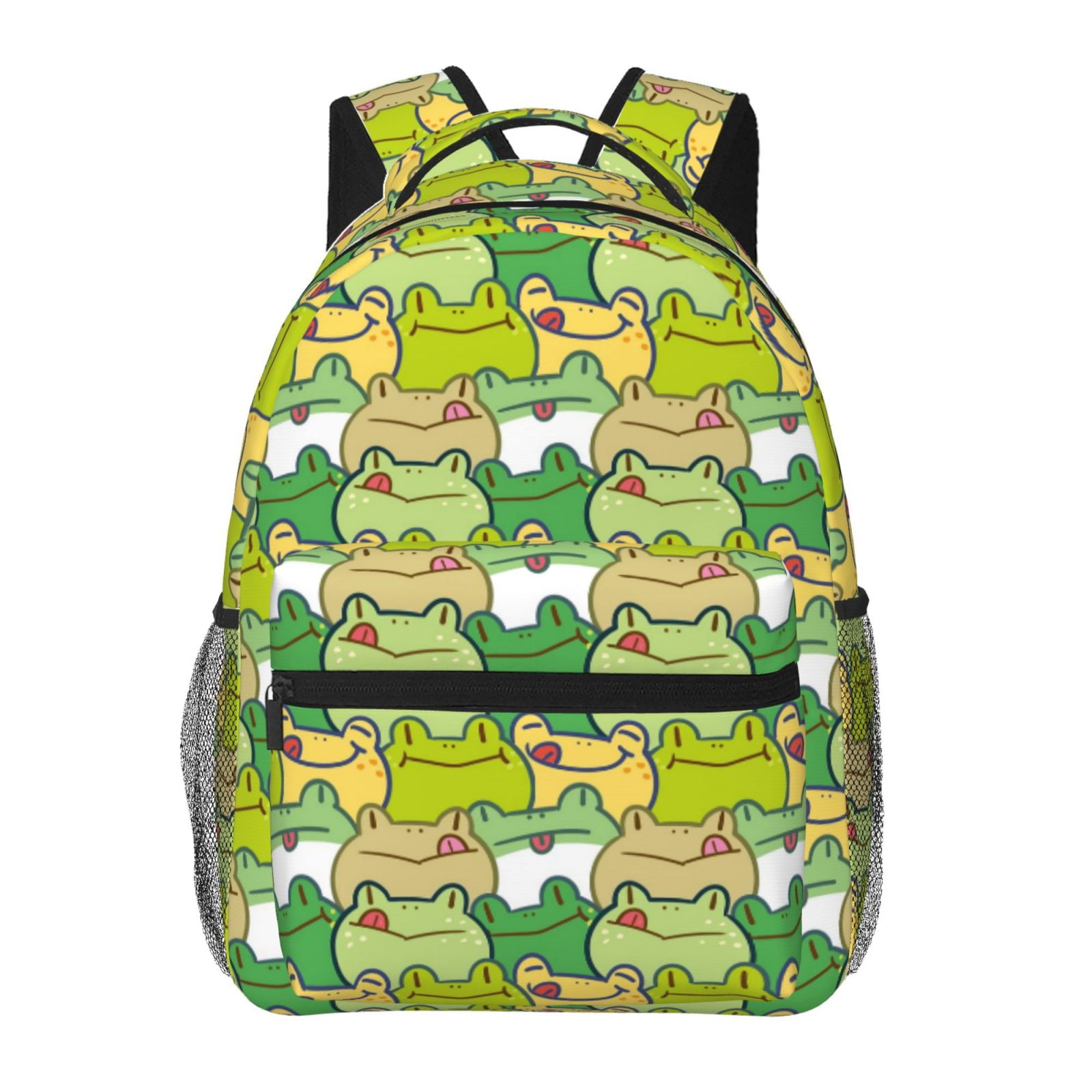 Pofeuu Cartoon Frog Print Backpack for Men and Women - Basic Bookbag ...