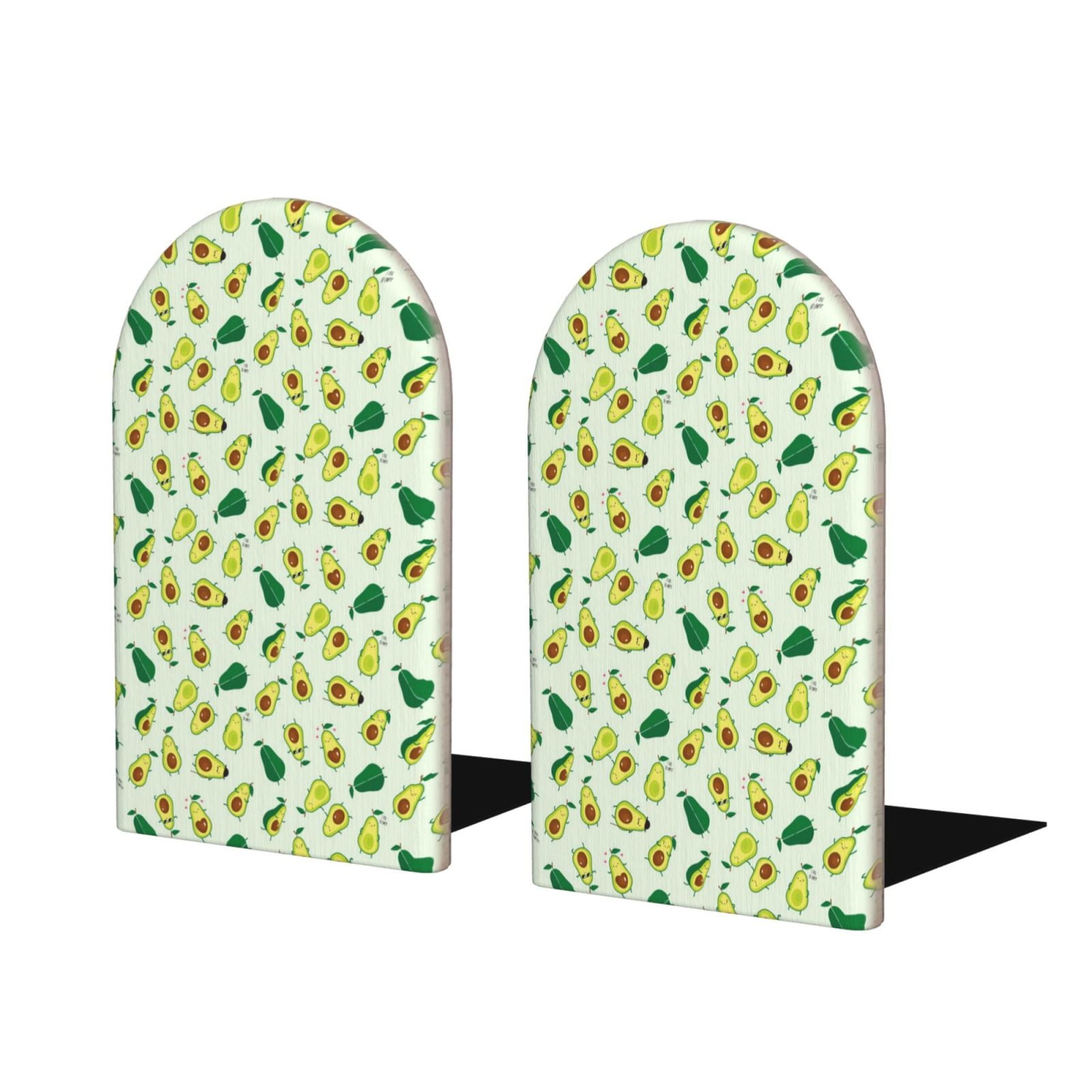 Pofeuu Cartoon Fruit Print Large Bookend Hold Heavy Books- Wood ...