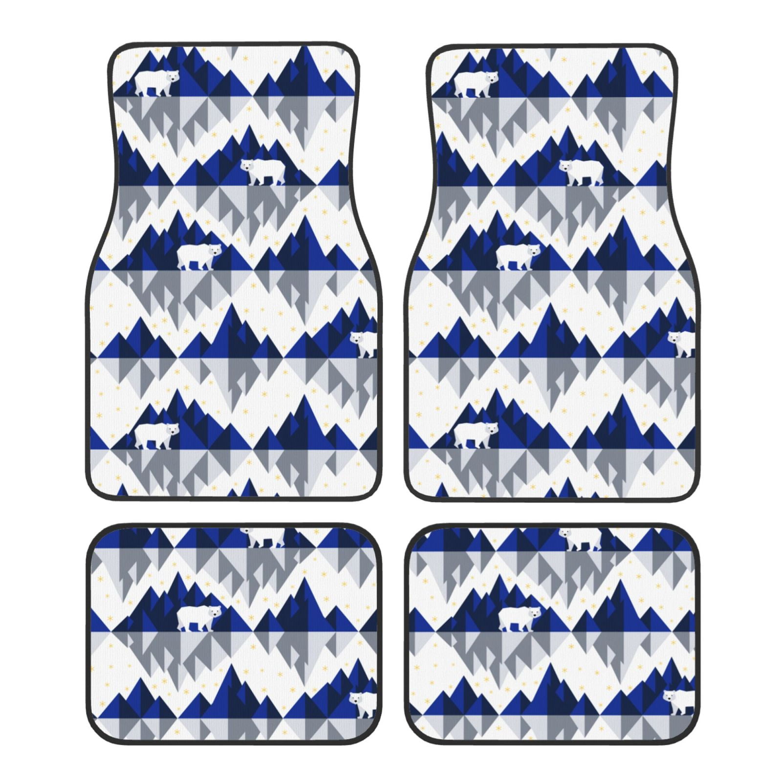 Pofeuu Cartoon Iceberg Polar Bear Print Car Foot Mat Set of 4 Pieces ...