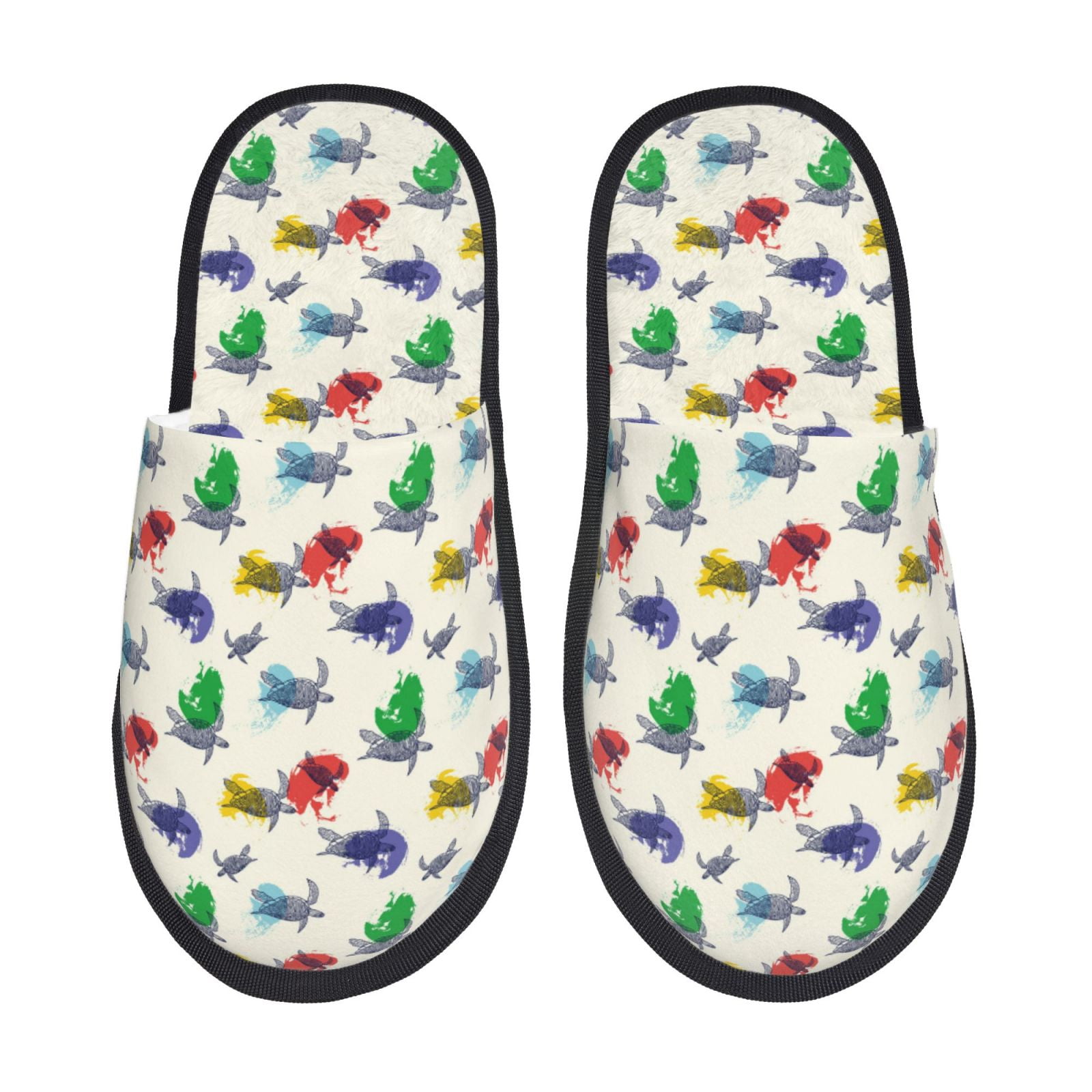 Pofeuu Cartoon Sea Turtle Print EVA Fuzzy House super light Slippers ...