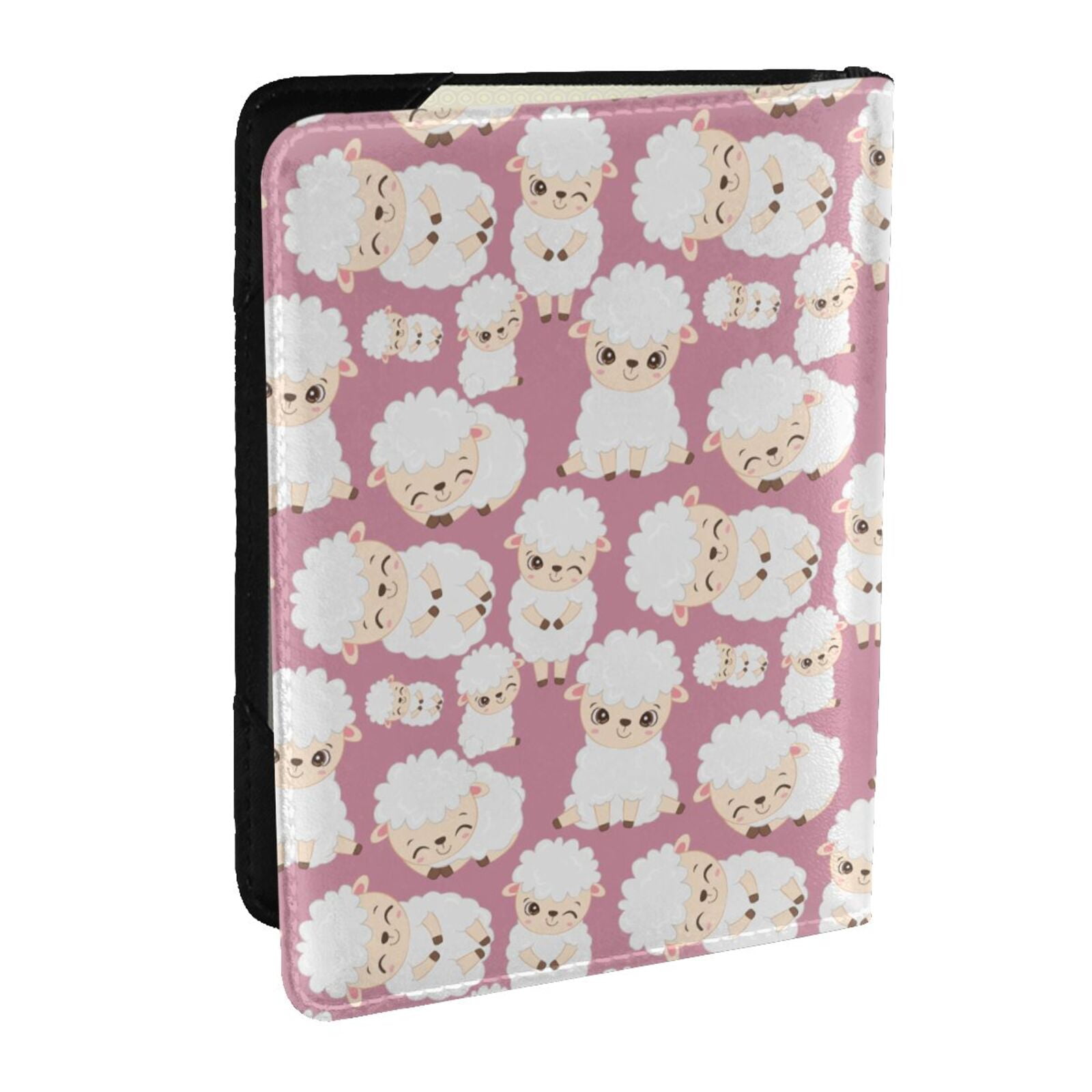 Pofeuu Cartoon Sheep Print Travel Document Organizer Passport Holder ...