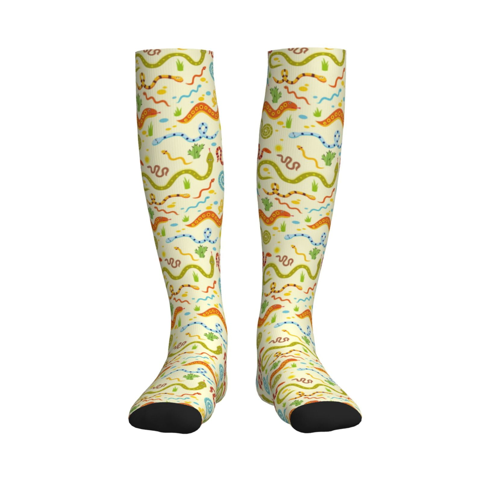 Pofeuu Cartoon Snake8 Print Compression Socks for Women & Men ...