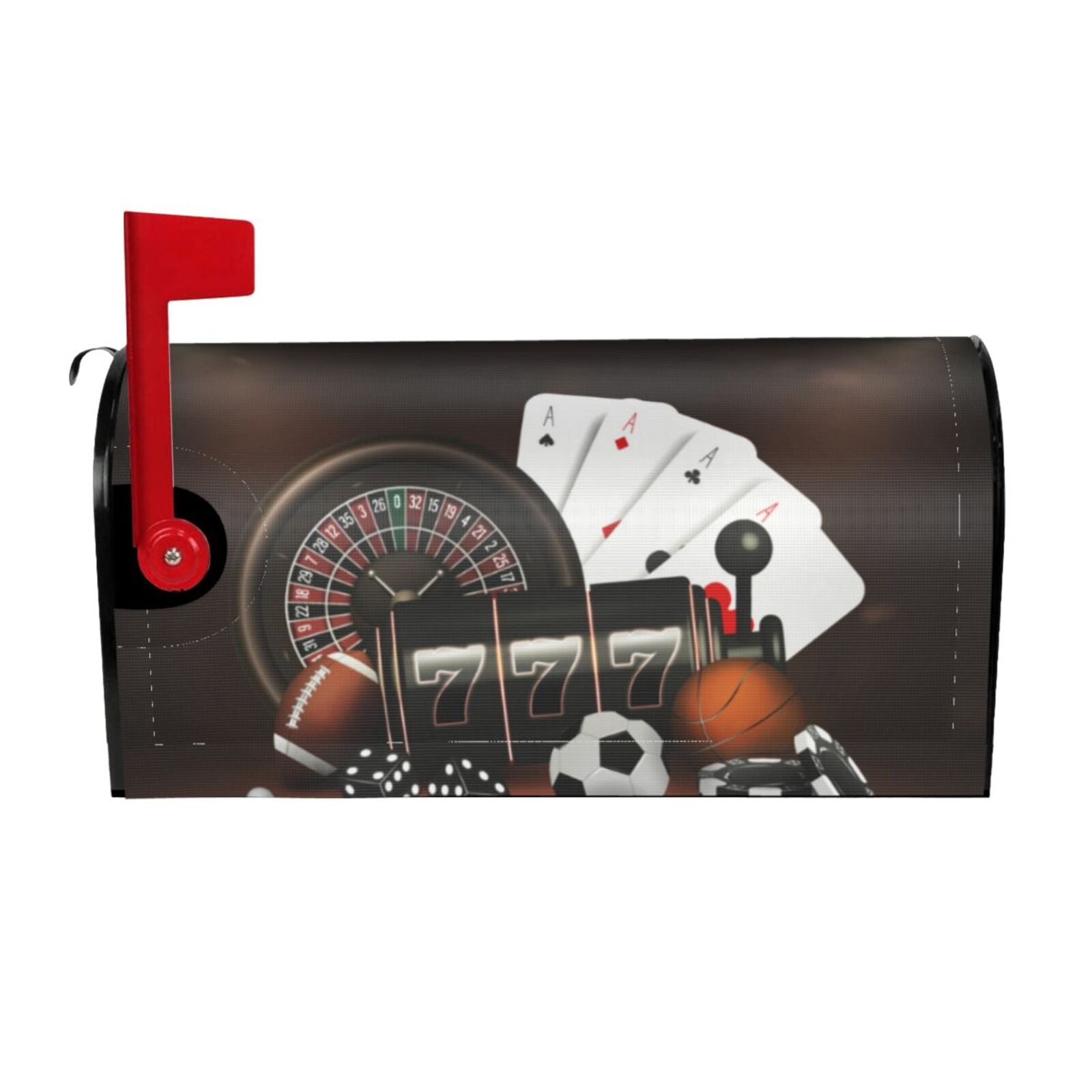 Pofeuu Casino And Sports Print Mailbox Covers Letterbox Cover Mailbox ...