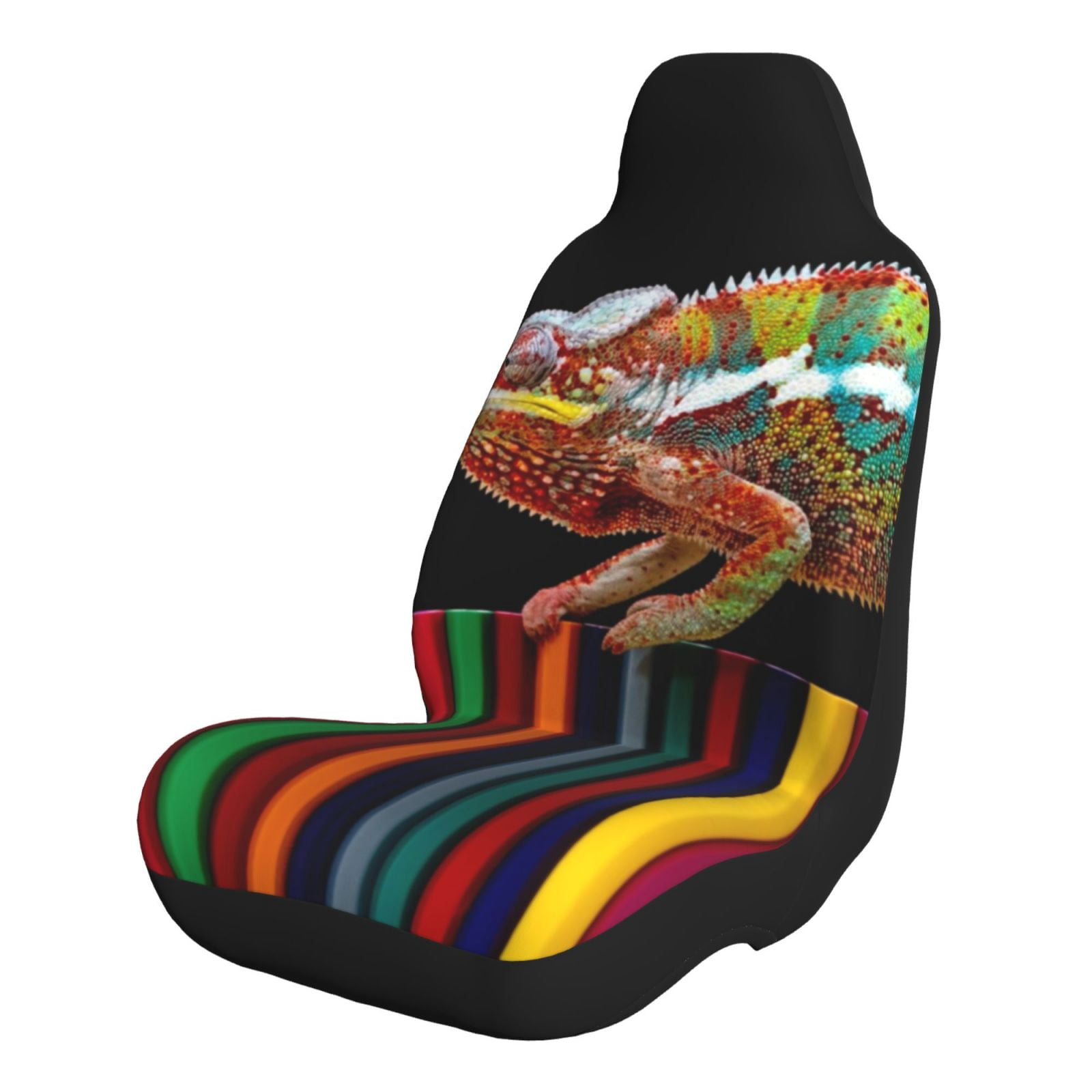 Pofeuu Chameleon Panther On Colored Pencils Print Automotive Car Seat ...