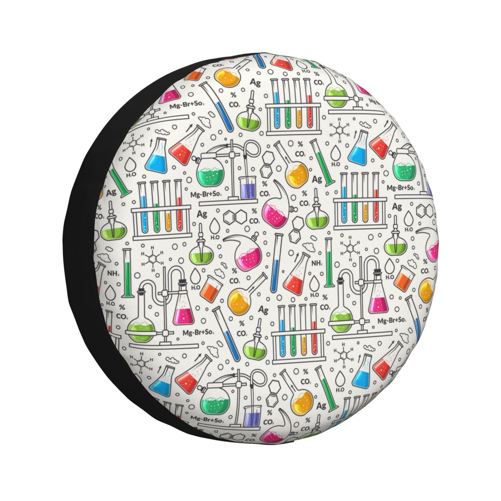 Pofeuu Chemical Flasks And Test Tubes Print Spare Tire Wheel Cover for ...