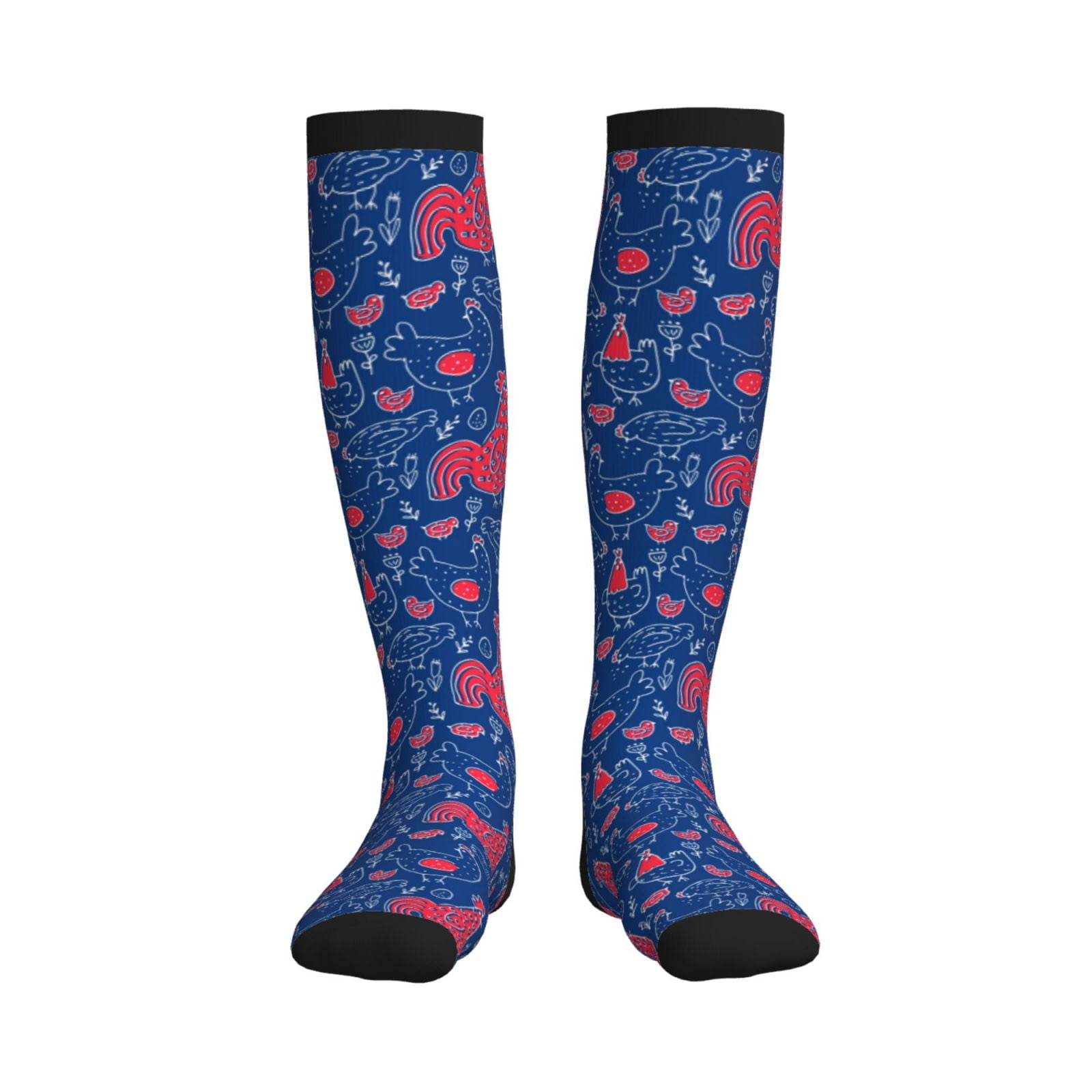 Pofeuu Chicken and Rooster Print Compression Socks for Women & Men ...