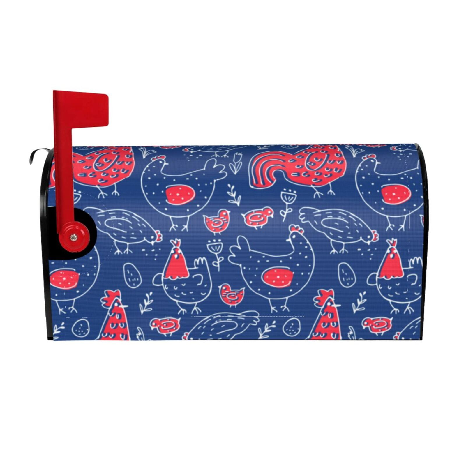 Pofeuu Chicken and Rooster Print Mailbox Covers Letterbox Cover Mailbox ...