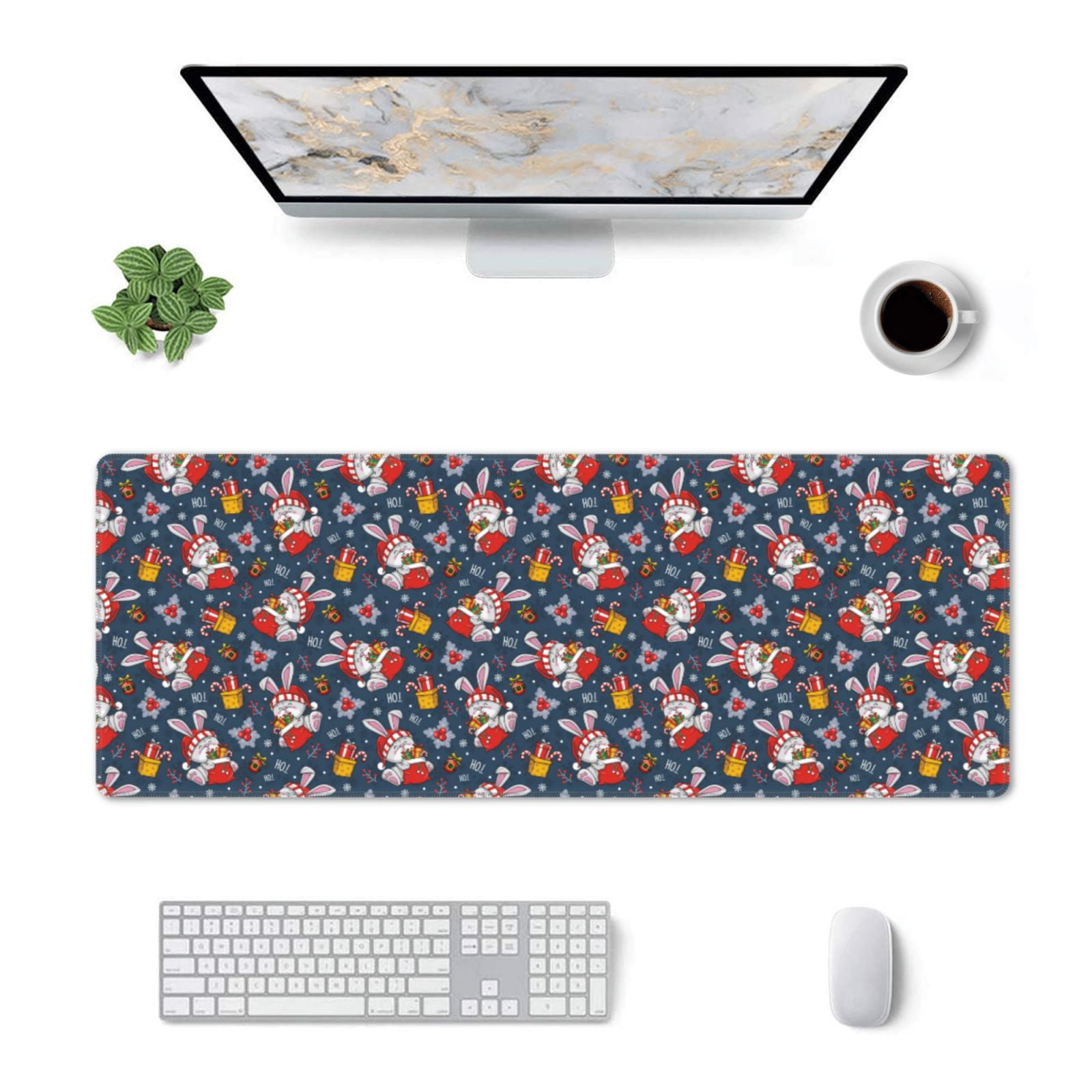 Pofeuu Christmas Bunny A Print Desk Mat for Keyboard and Mouse，Computer ...
