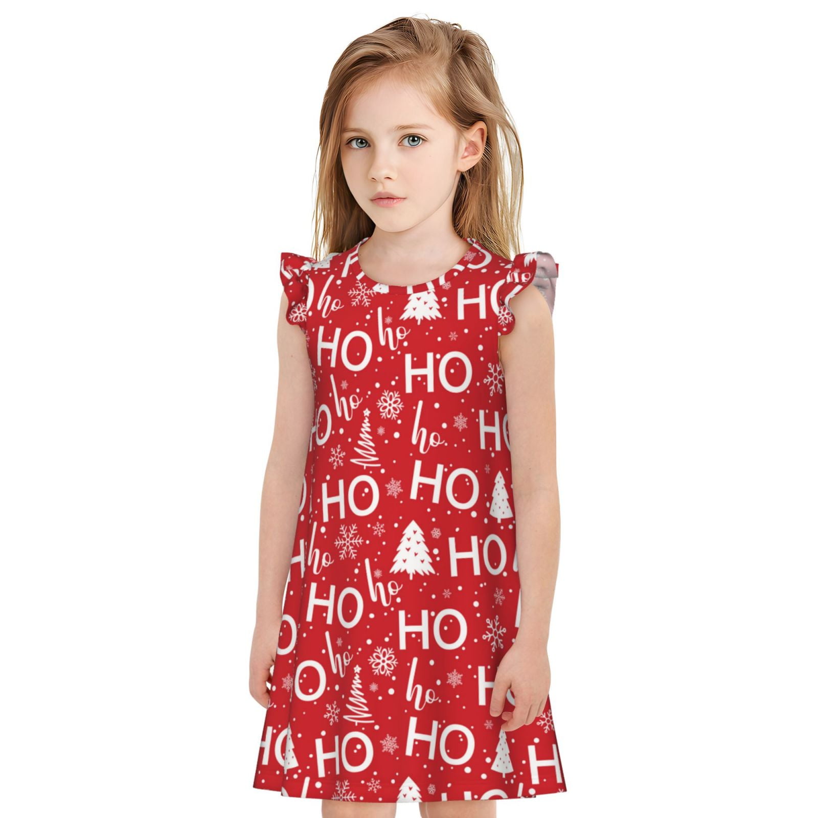 Pofeuu Christmas Hohoho Print Girls Nightgowns, Nightgown Princess ...