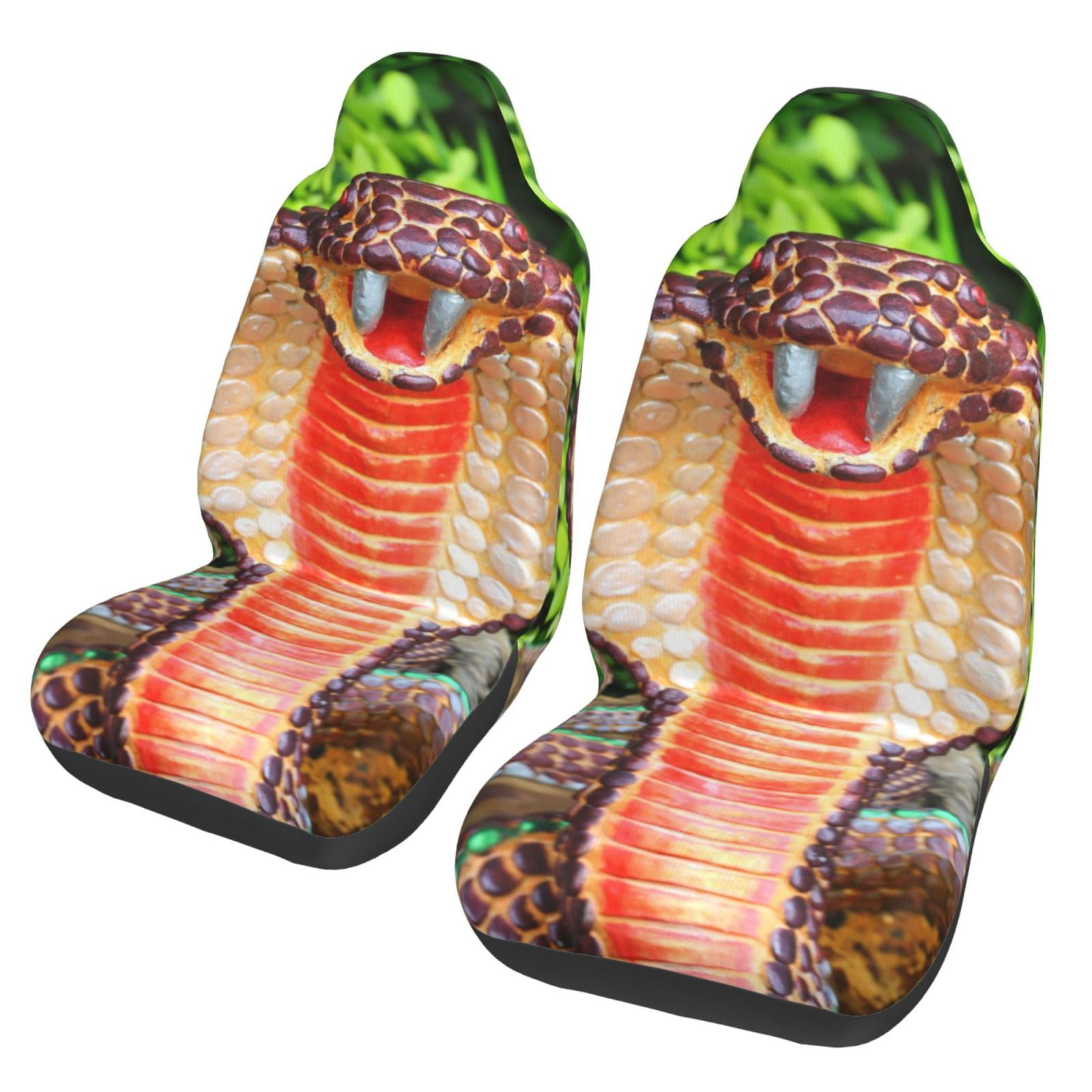 Pofeuu Cobra Snake Print Automotive Car Seat Covers Flat Cloth Full Set ...