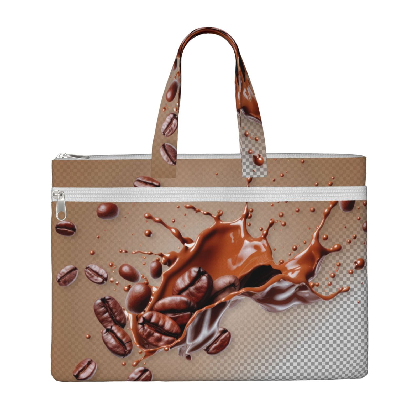 Pofeuu Coffee Beans Chocolate Splash Print Laptop Bag Carrying ...