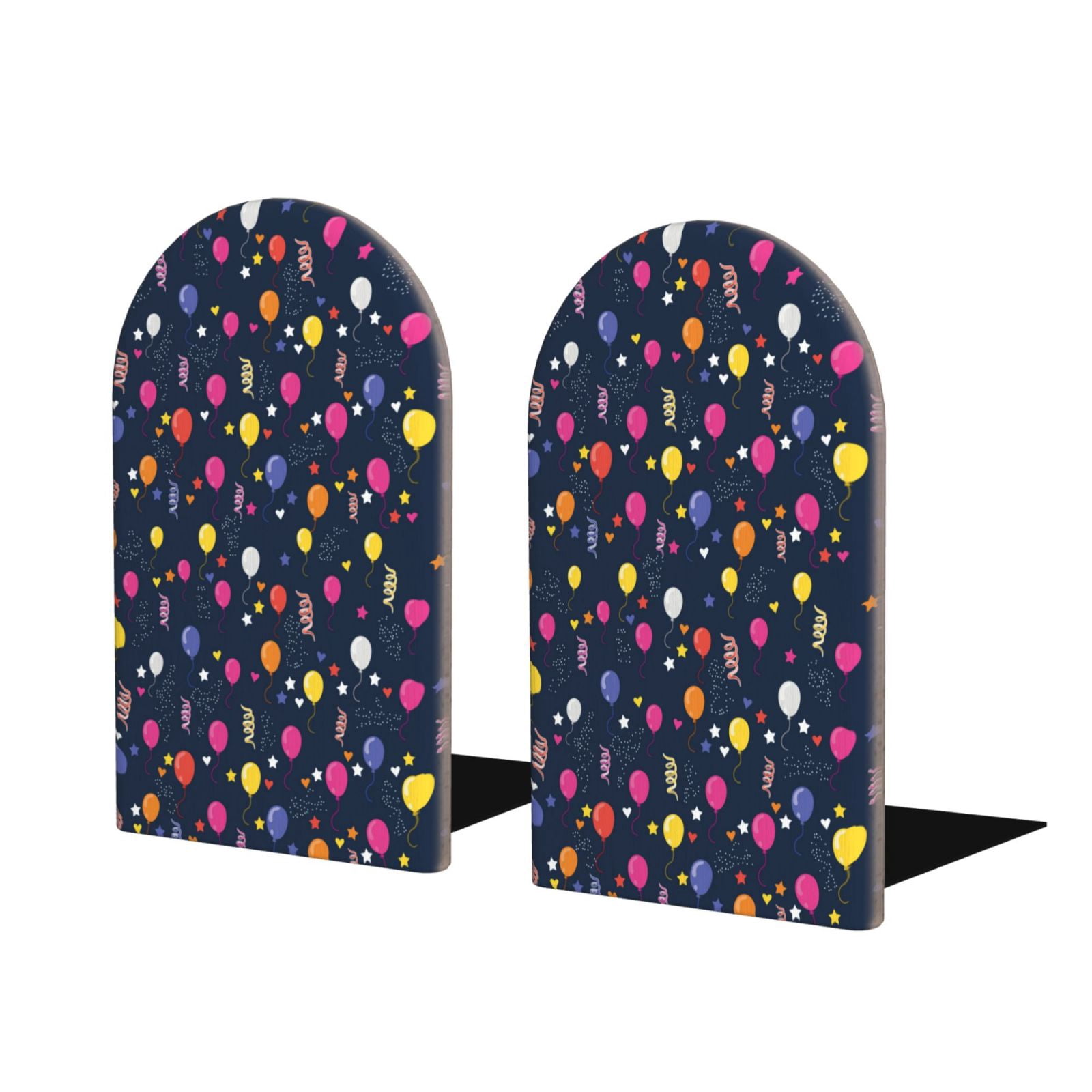 Pofeuu Colored Balloons Print Large Bookend Hold Heavy Books- Wood ...
