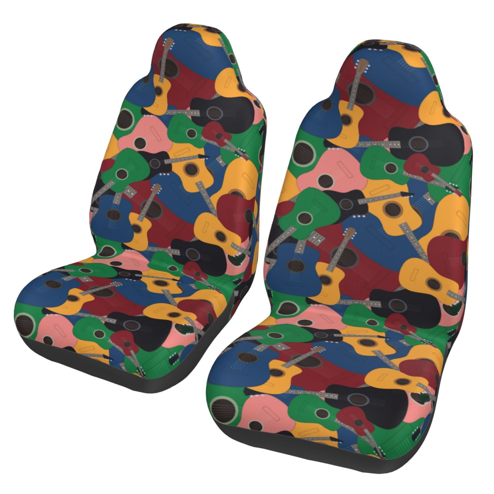 Pofeuu Colored Guitars Print Automotive Car Seat Covers Flat Cloth Full ...