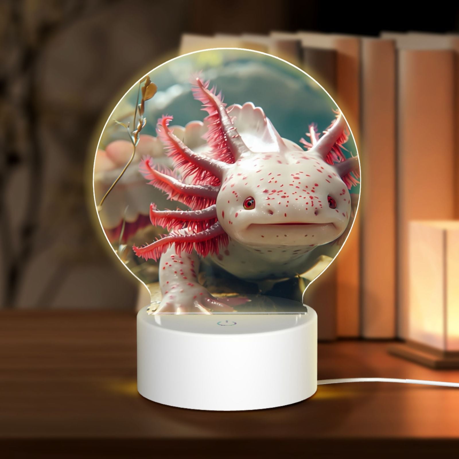 Pofeuu Colorful Axolotl Underwater Print LED Christmas Night Light Lamp ...