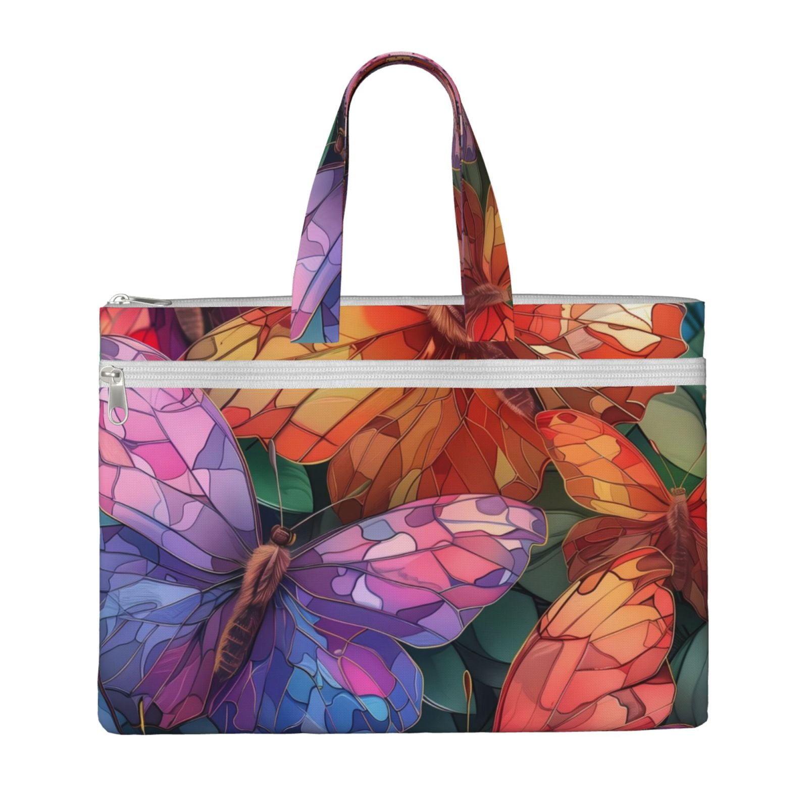 Pofeuu Colorful Butterfly Cluster Print Laptop Bag Carrying - Computer ...
