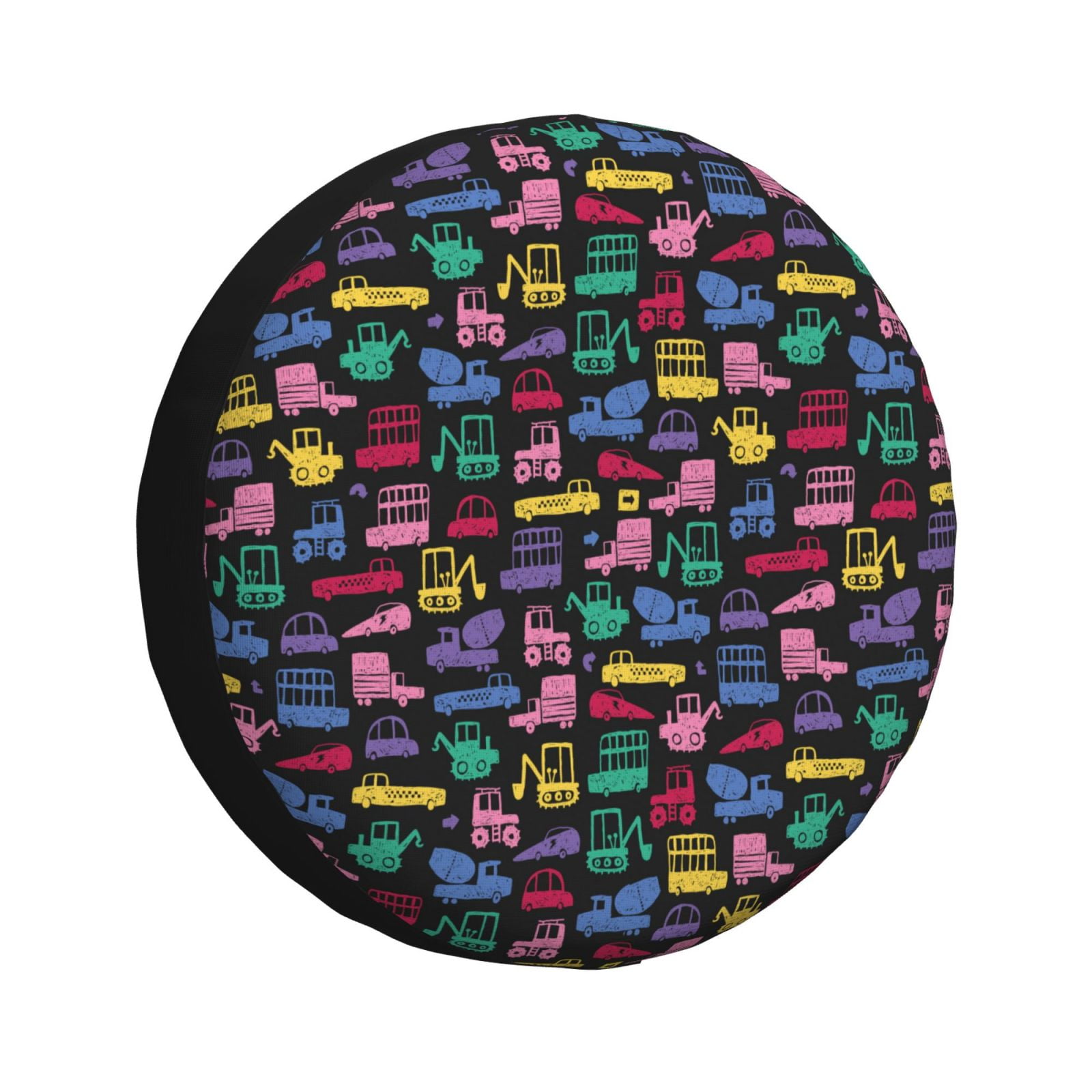 Pofeuu Colorful Excavator Print Spare Tire Wheel Cover for Car Truck ...
