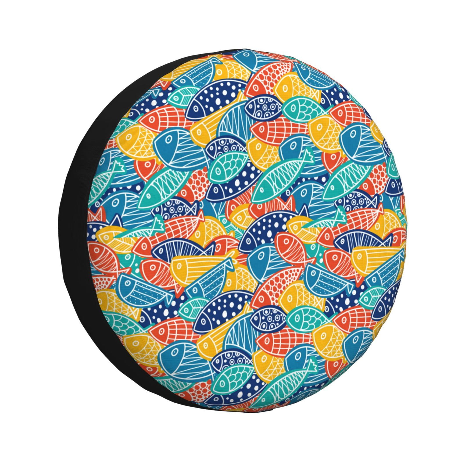 Pofeuu Colorful Fish 1 Print Spare Tire Wheel Cover for Car Truck SUV ...