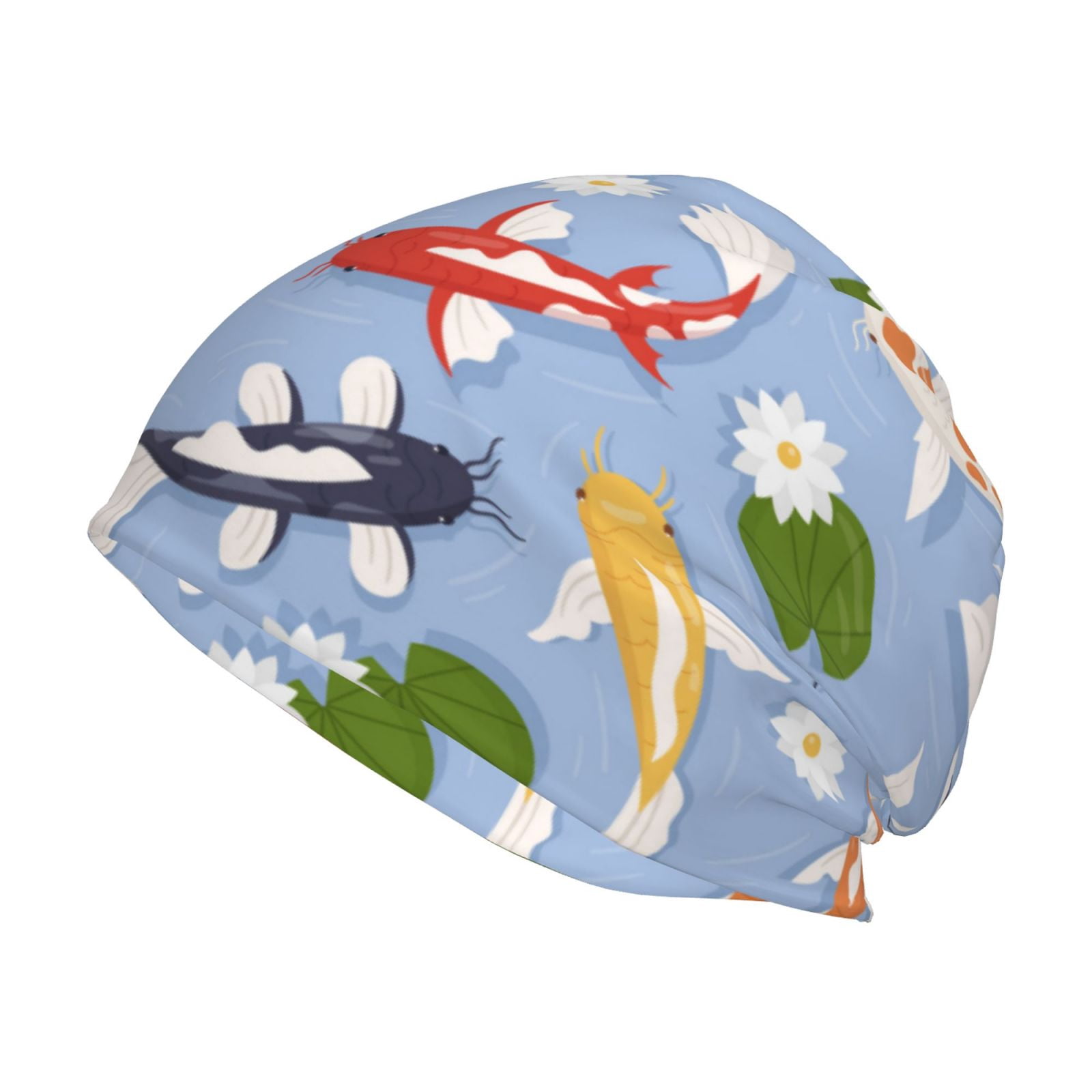 Pofeuu Colorful Koi Fish Print Beanie Hat for Men and Women Winter Warm ...