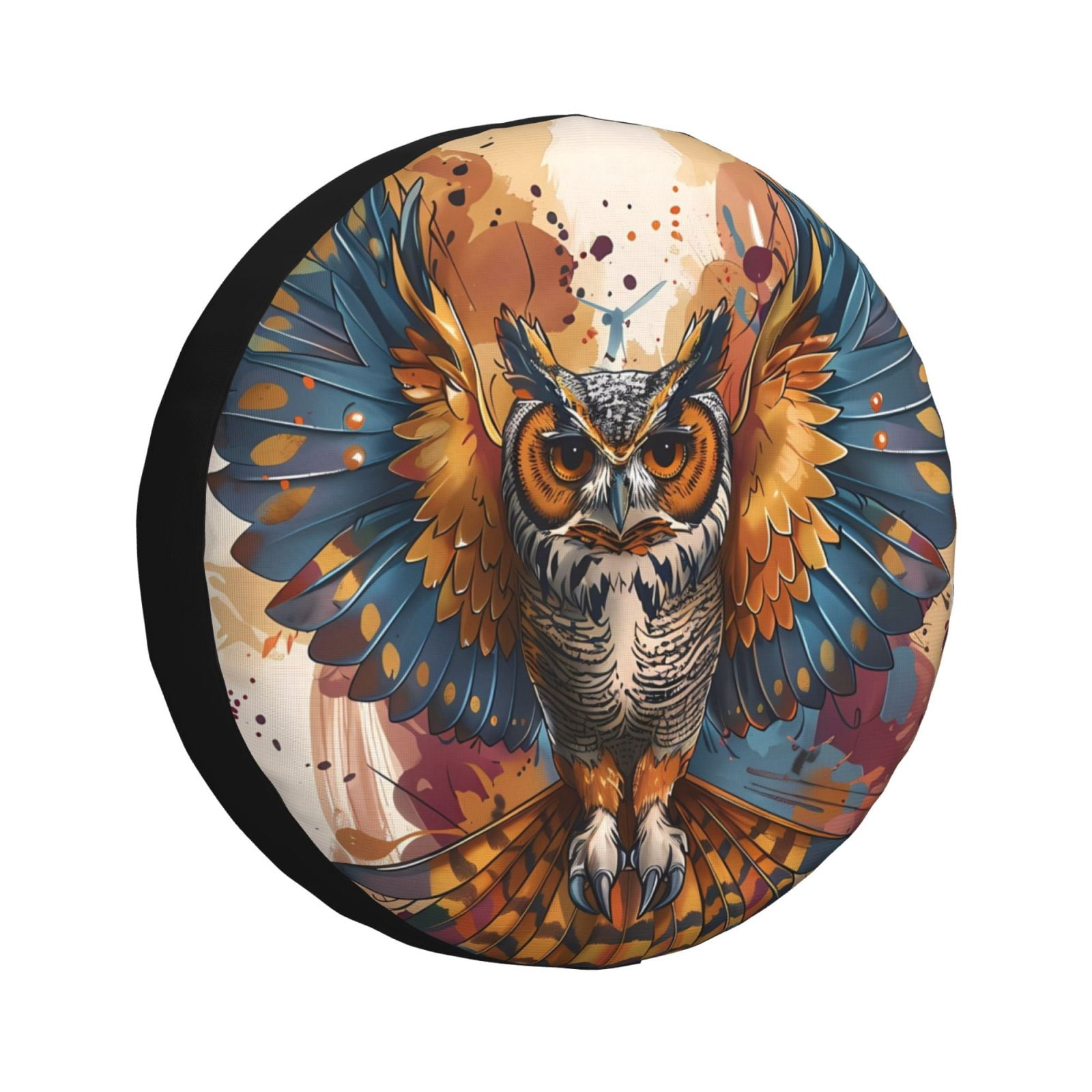 Pofeuu Colorful Owl Tattoo Art Print Spare Tire Wheel Cover for Car ...