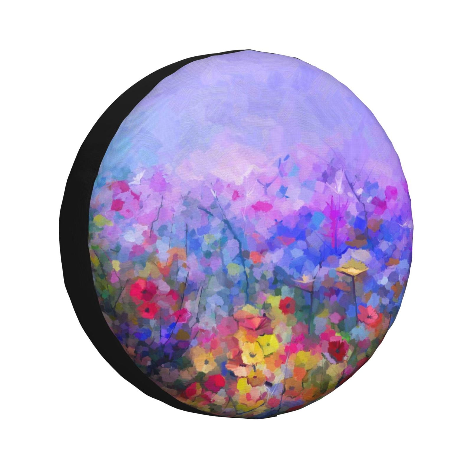 Pofeuu Colorful Purple Cosmos Flower Print Spare Tire Wheel Cover for ...