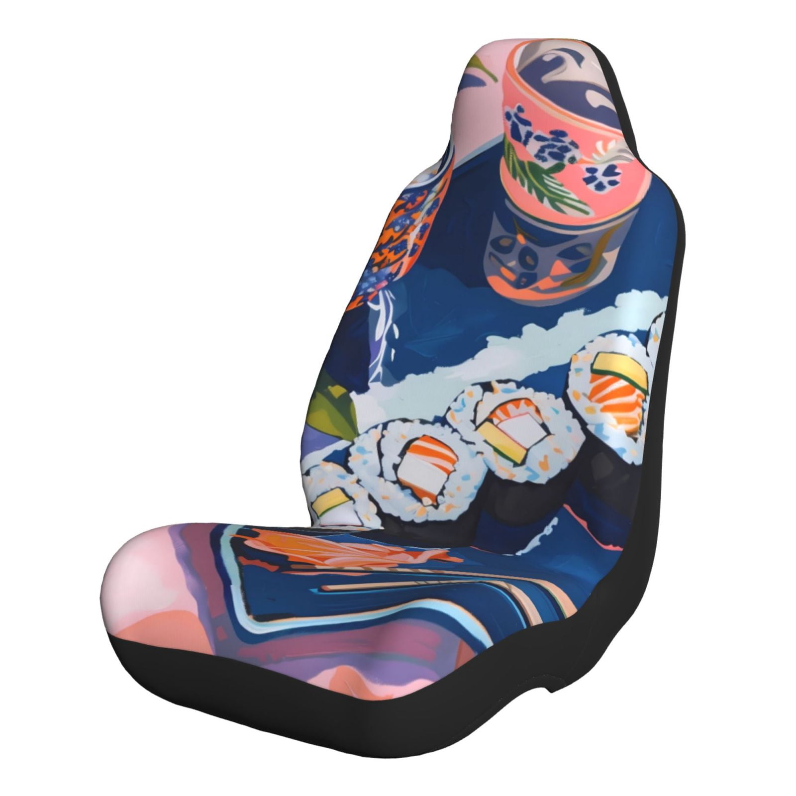 Pofeuu Colorful Sushi Food Art Print Automotive Car Seat Covers Flat ...