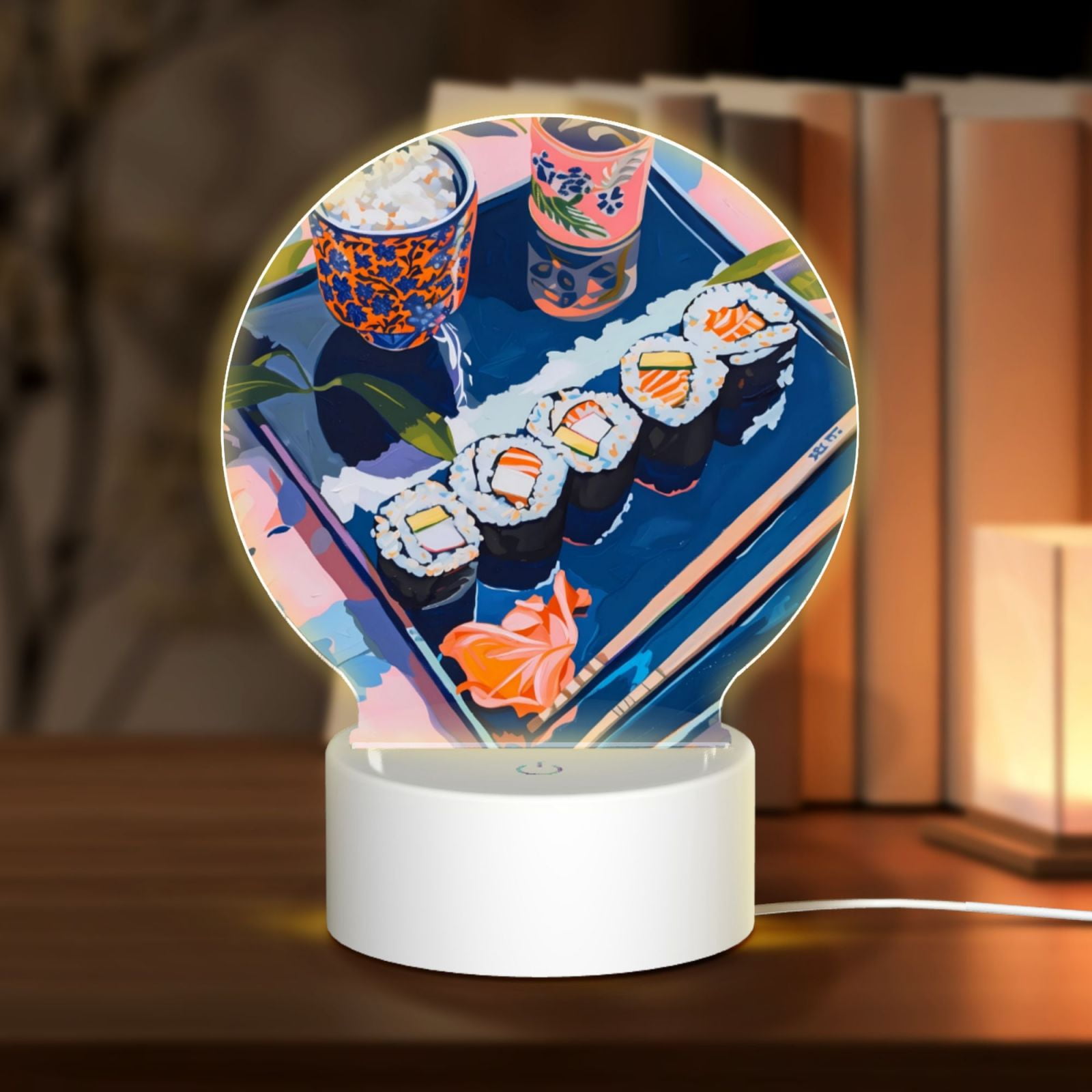 Pofeuu Colorful Sushi Food Art Print LED Christmas Night Light Lamp ...