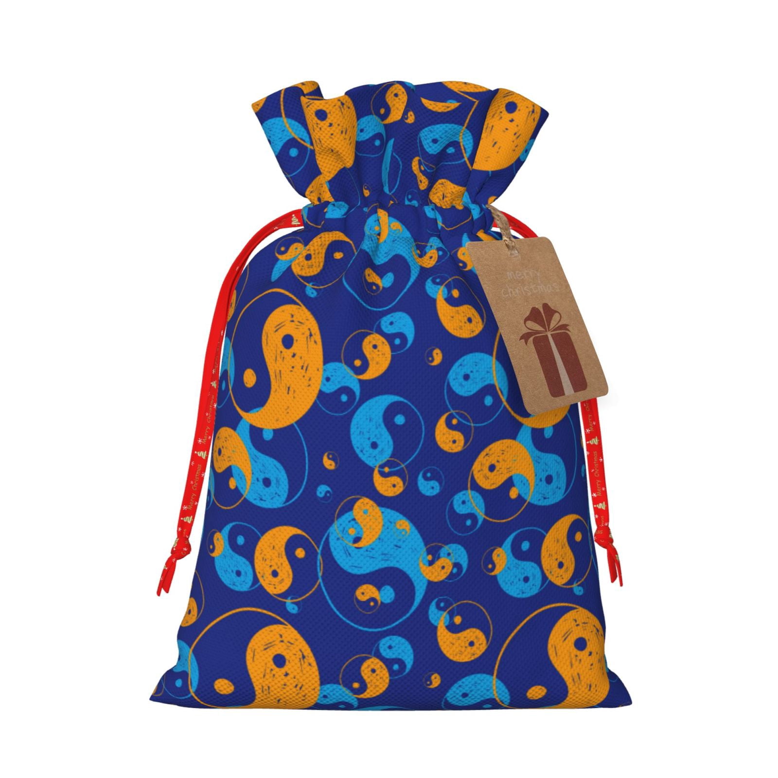 Pofeuu Colorful Yin Yang Print Burlap Bags with Drawstrings Drawstring ...