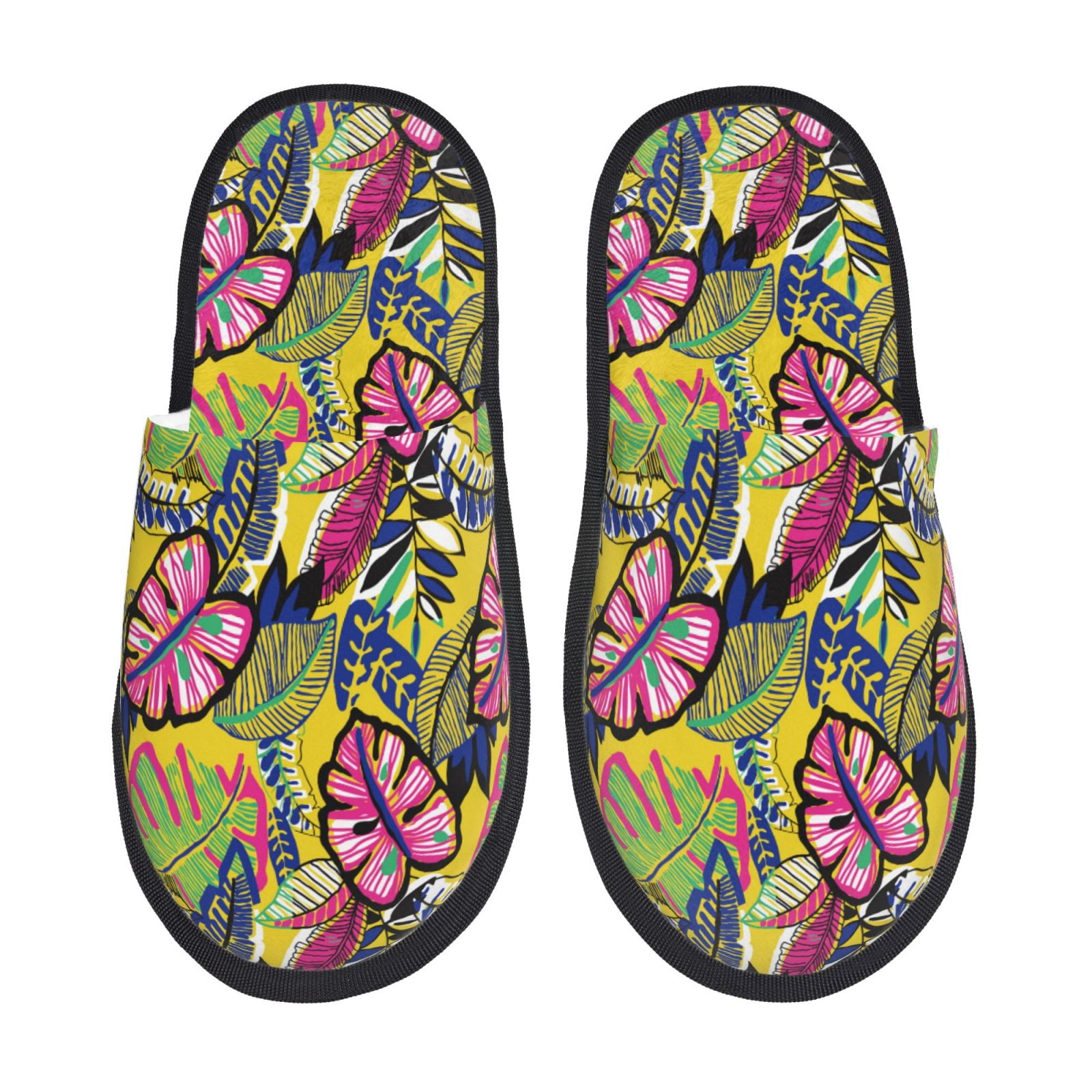 Pofeuu Colrful Tropical Leaves Print EVA Fuzzy House super light ...